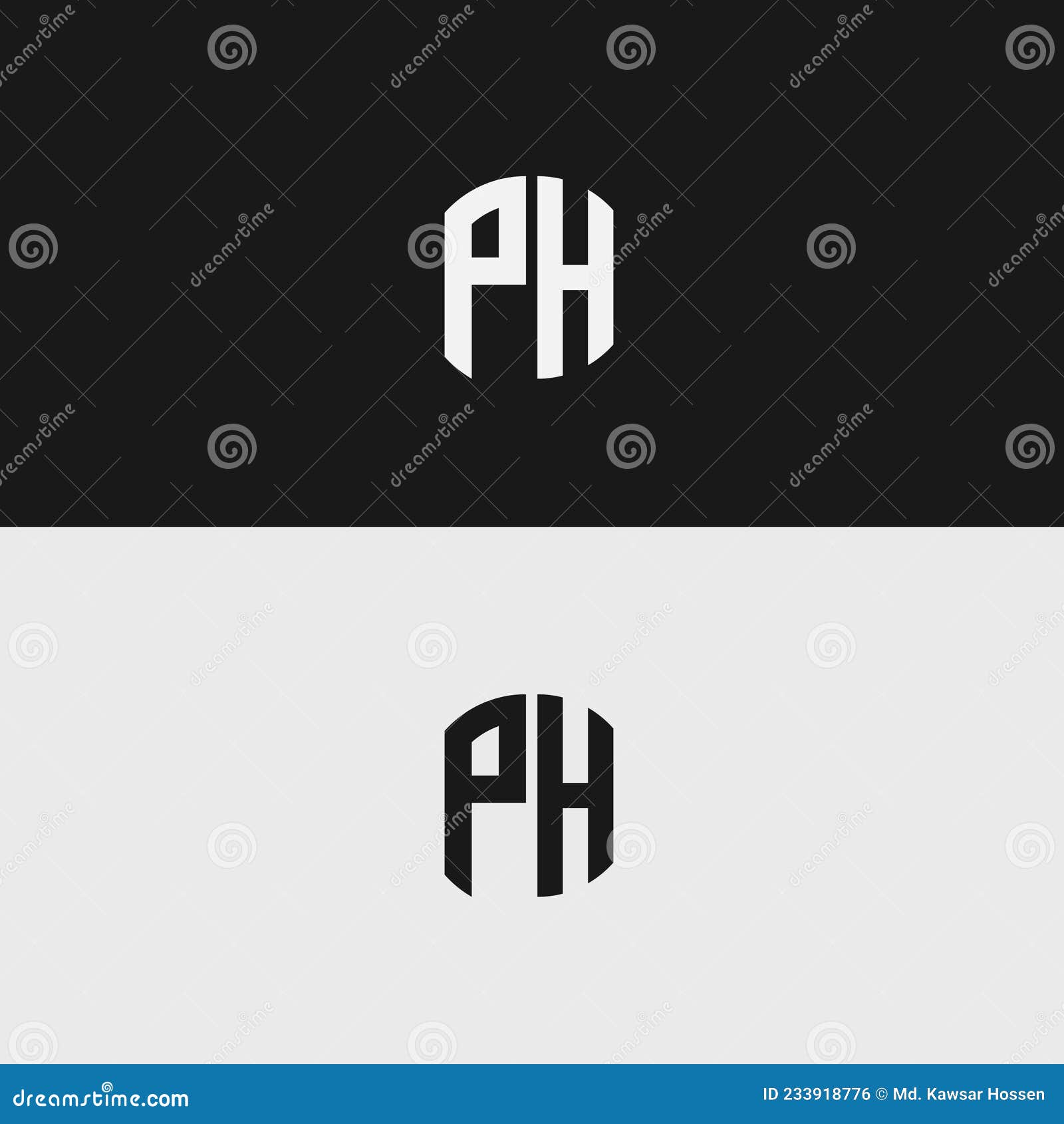 PH Initial Letter Logo Vector Template | Creative Modern Monogram ...