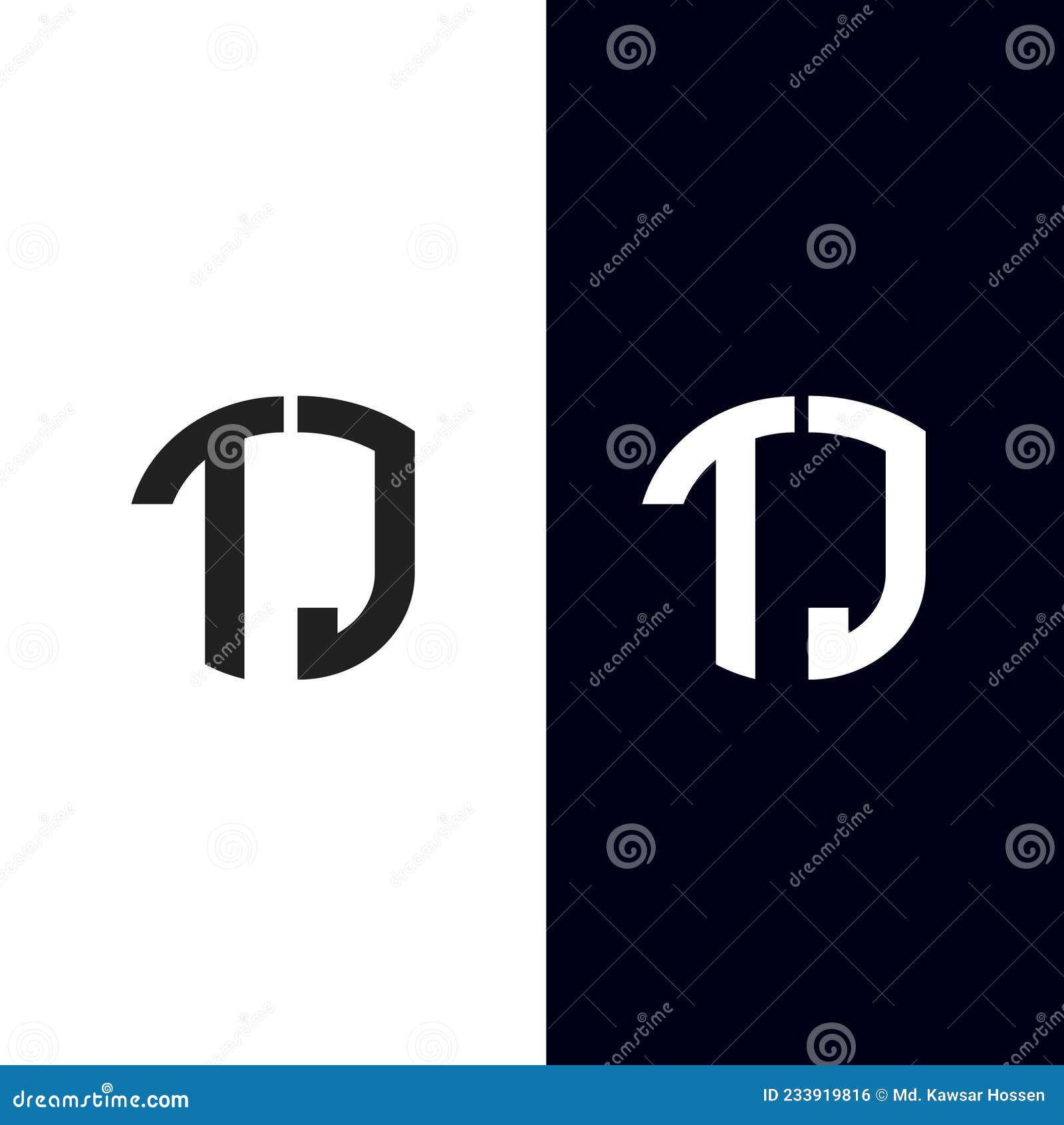 TJ Initial Letter Logo Vector Template | Creative Modern Monogram ...