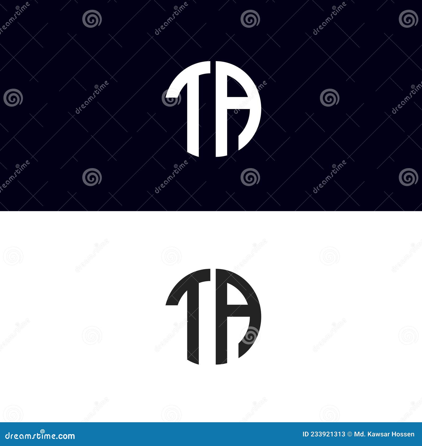 TA Initial Letter Logo Vector Template Stock Vector - Illustration of ...