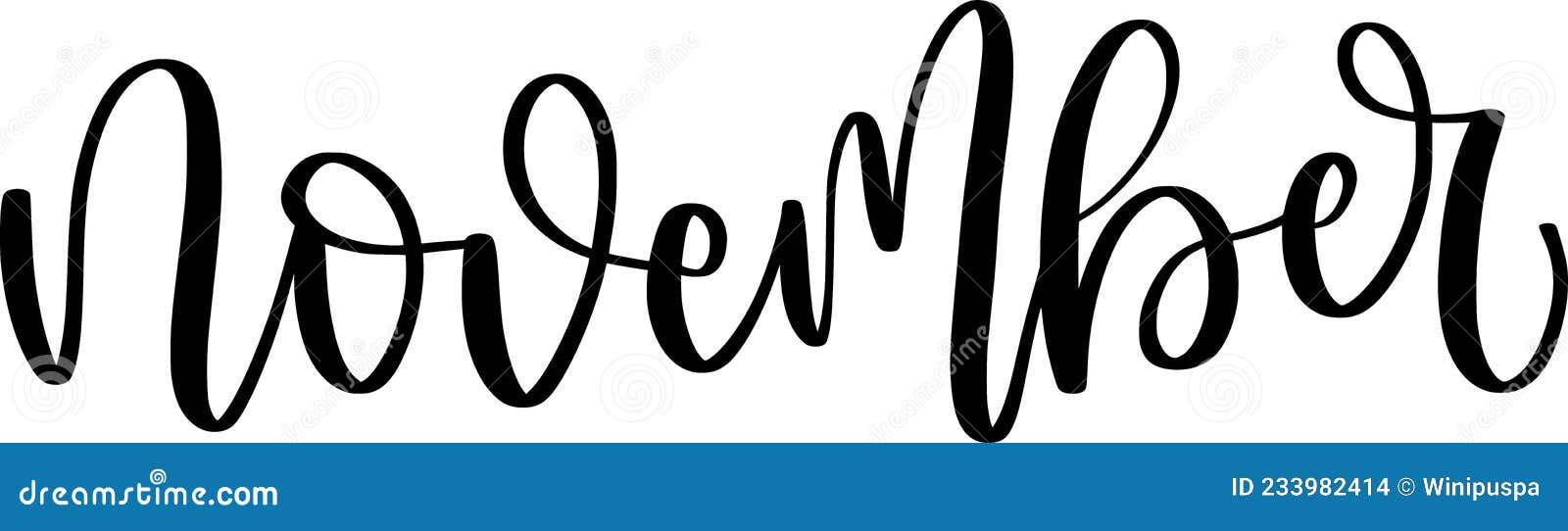 November lettering stock photo. Illustration of modern - 233982414