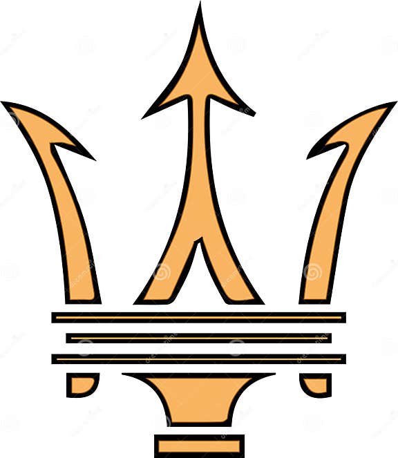 Vector Maserati Logo Design on White Editorial Photography ...