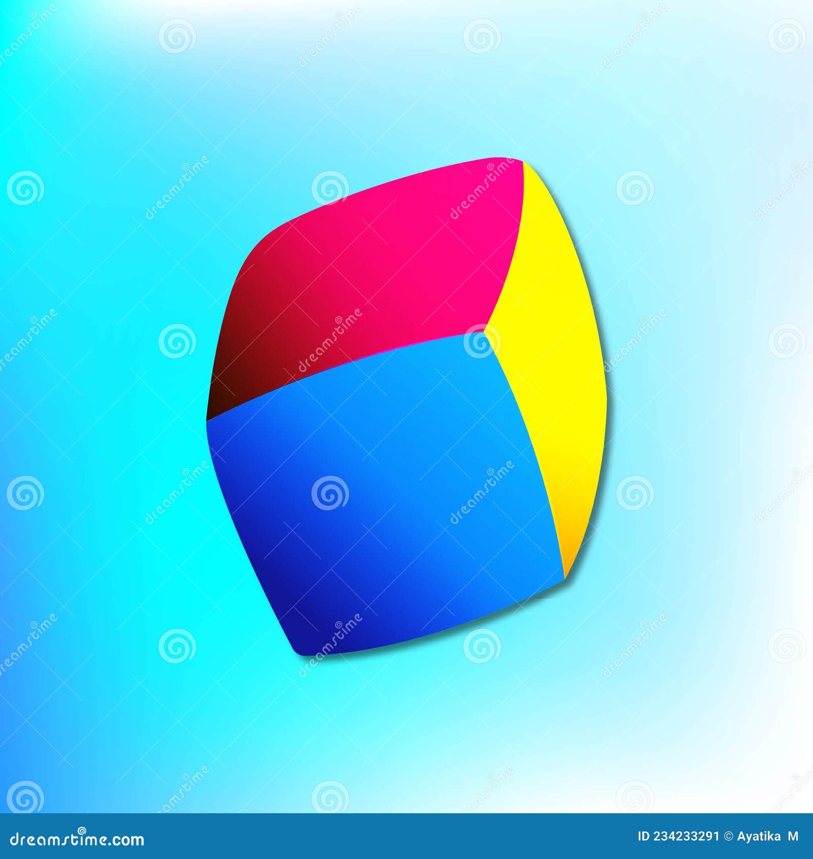 Multi-colored Cube in 2D Format, Children S Cubes, Educational Games ...