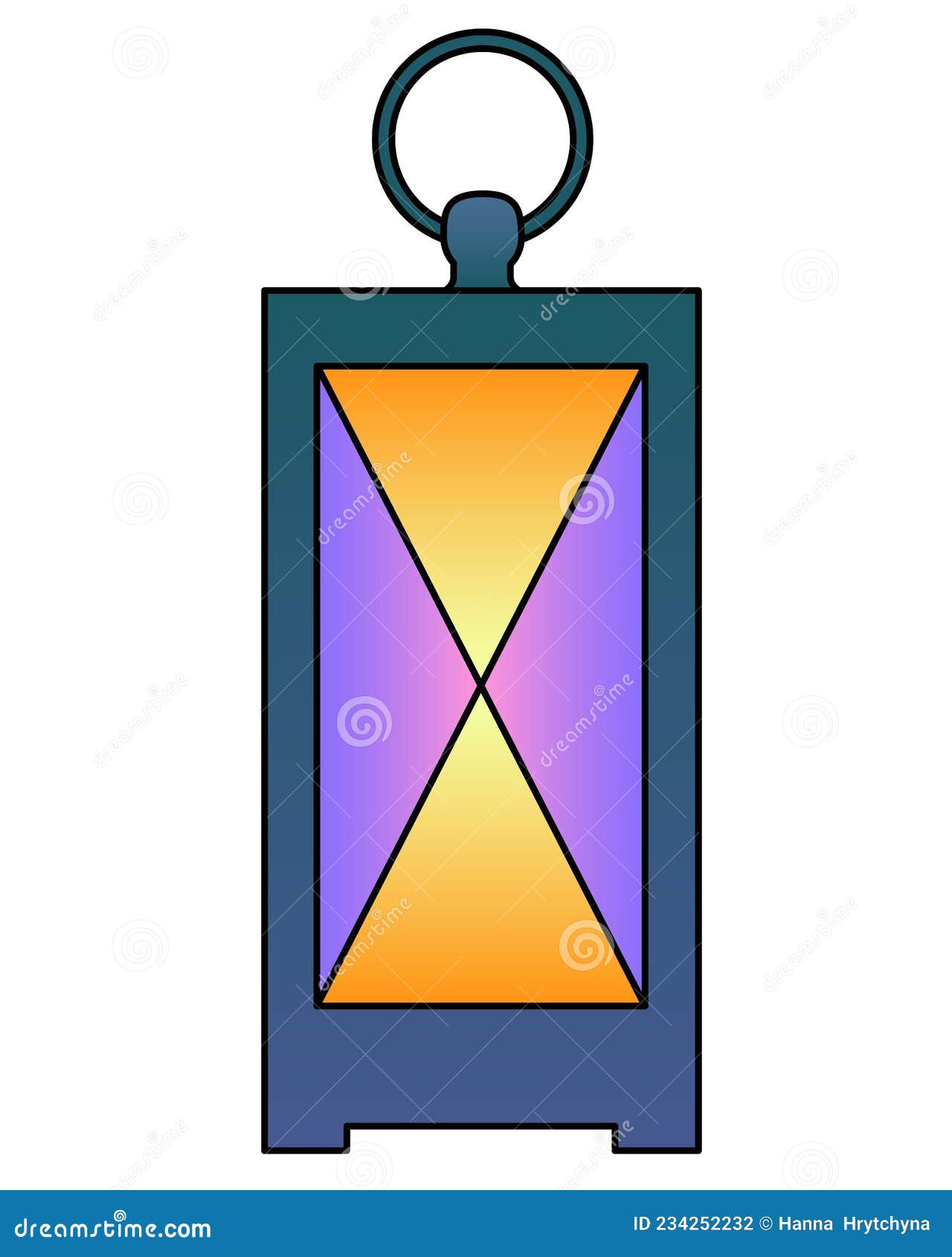 Flashlight. Vintage Lantern - Vector Full Color Illustration Stock ...