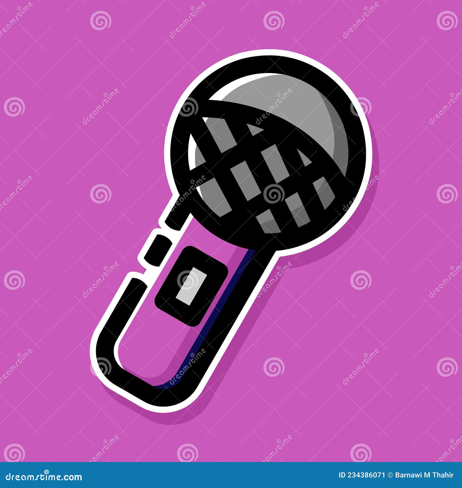 Cute Microphone Icon Vector Design Stock Vector - Illustration of ...