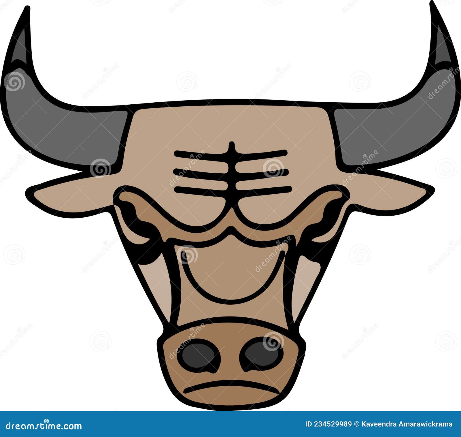 Abstract Chicago Bulls Logo Design on White Stock Vector - Illustration ...
