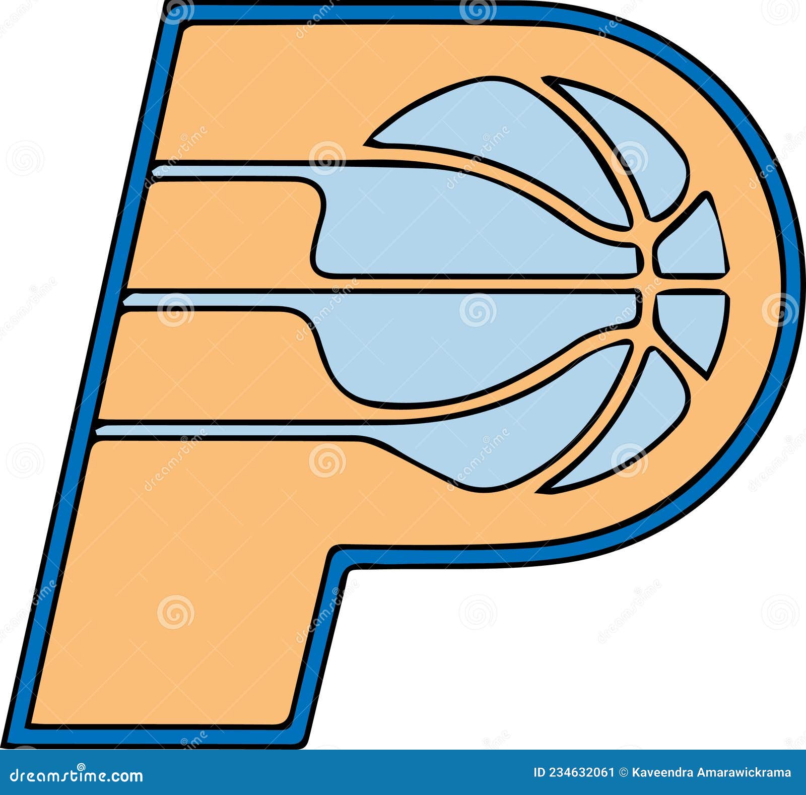 Abstract Indiana Pacers Teams Logo Design on White Stock Vector ...