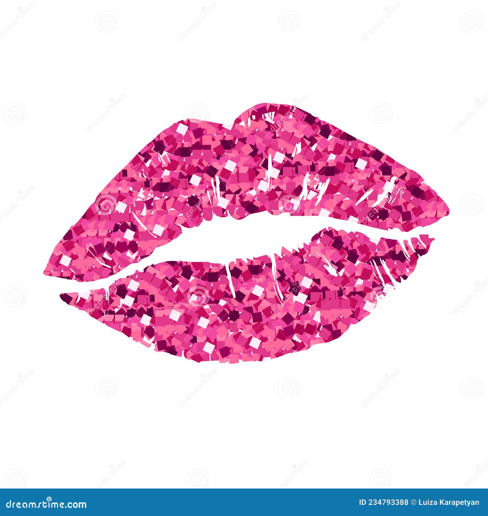 PINK GLITER SHINY LIP ILLUSTRATION Stock Vector - Illustration of face ...