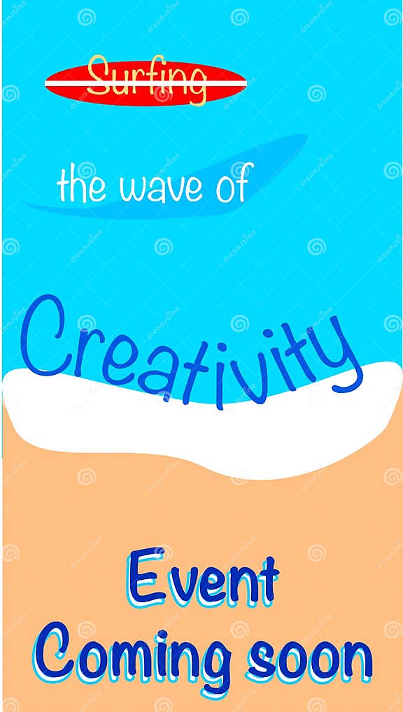 Keep on the Wave of Creativity Stock Illustration - Illustration of ...