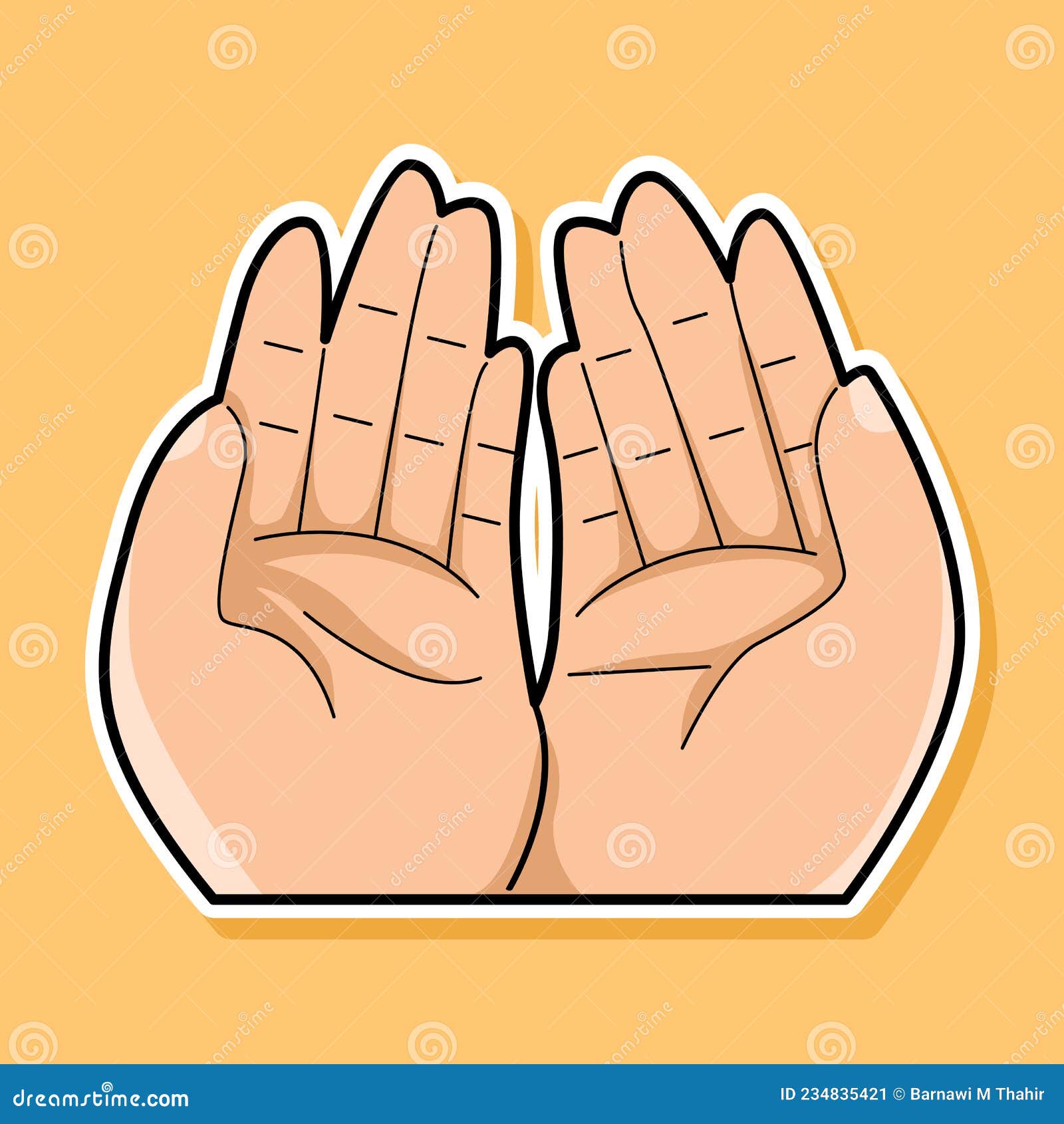 Muslim Hand Praying Vector Design Stock Vector - Illustration of ...