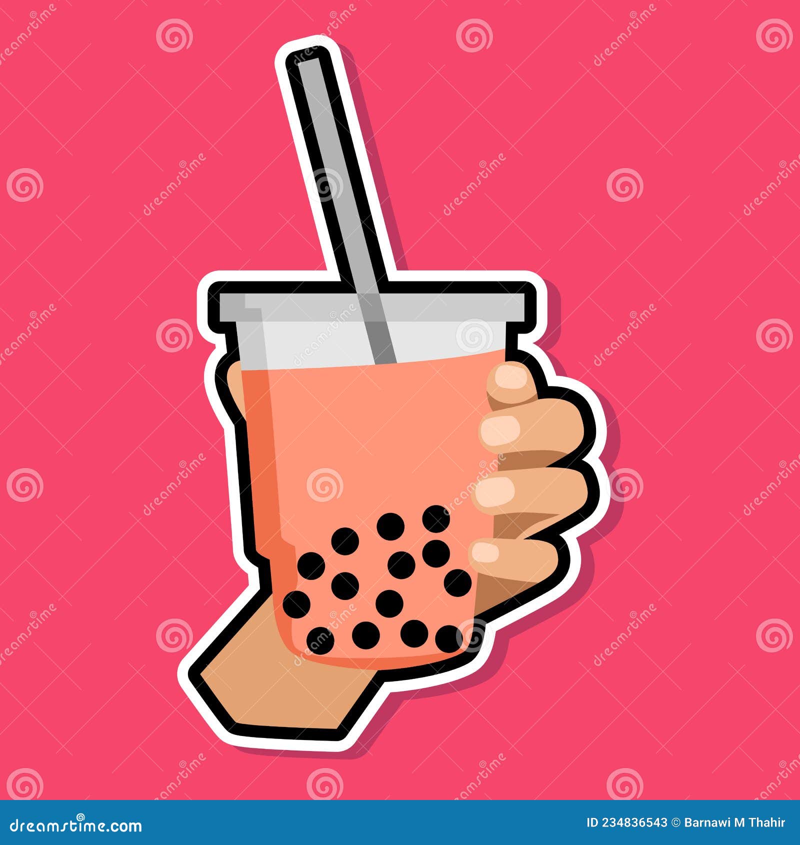Boba Tea Vector Bubble Milk Tea Icon Logo Character Cartoon Symbol ...