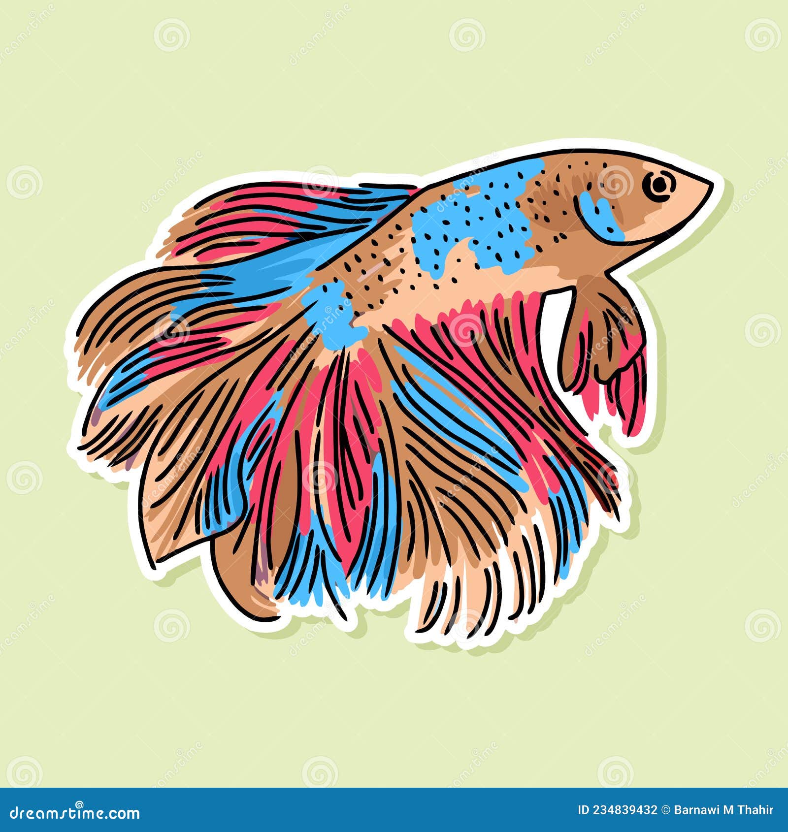 Betta Fish Icon Vector Design Stock Vector - Illustration of aquarium ...