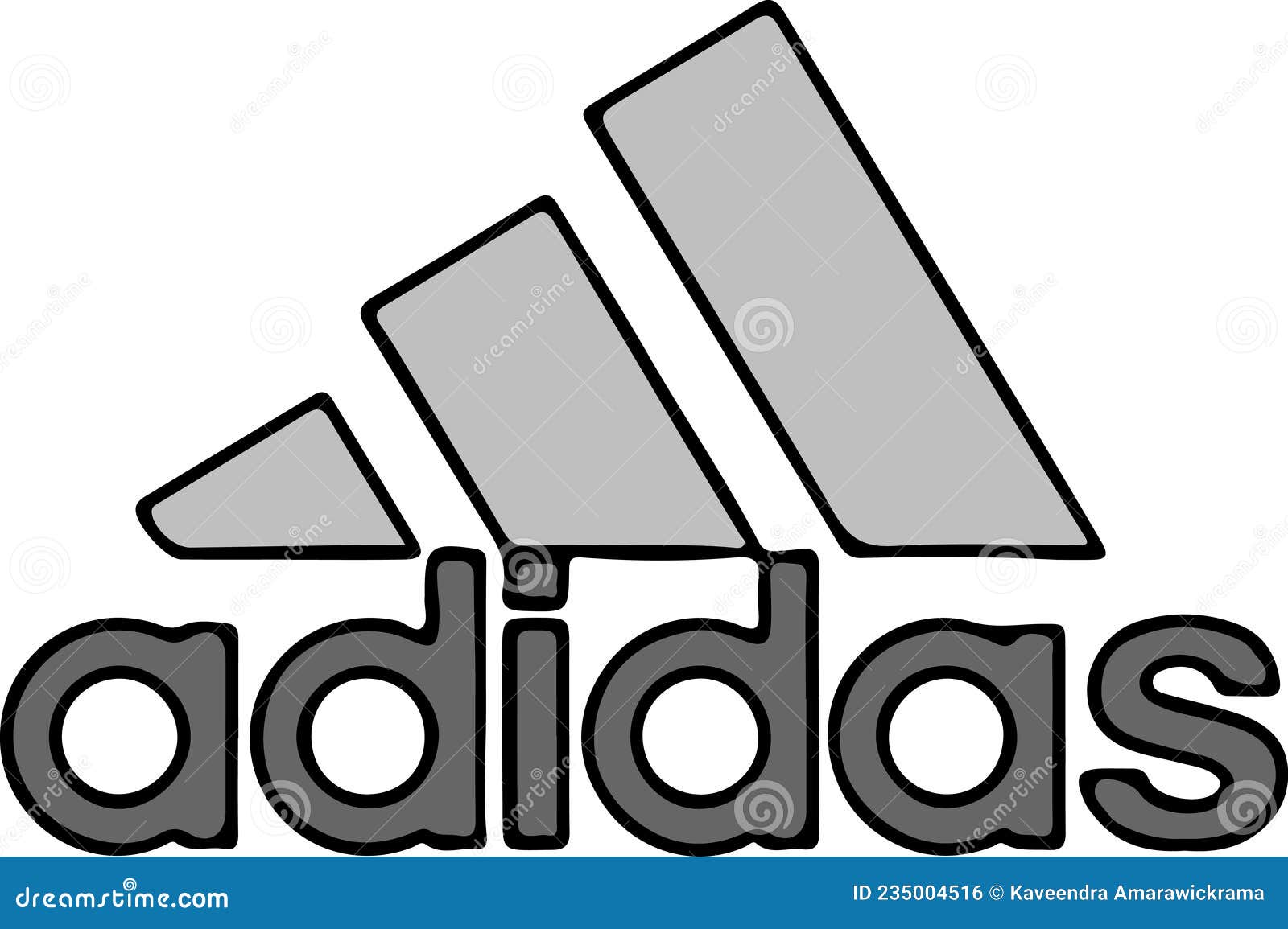 Vector Adidas Logo Design on White Editorial Photo - Illustration of ...