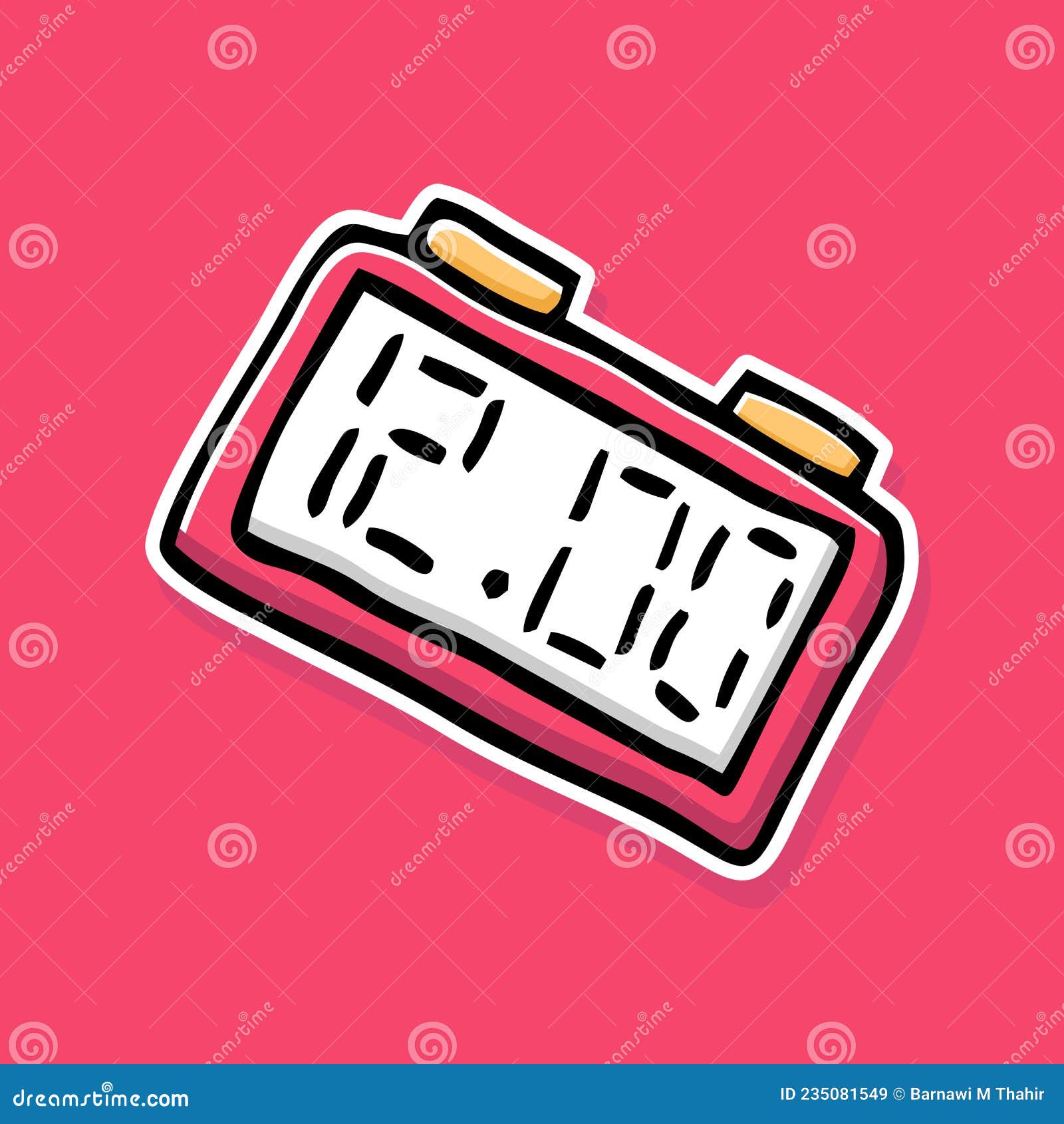 Digital Clock Icon Vector Design Stock Vector - Illustration of digit ...