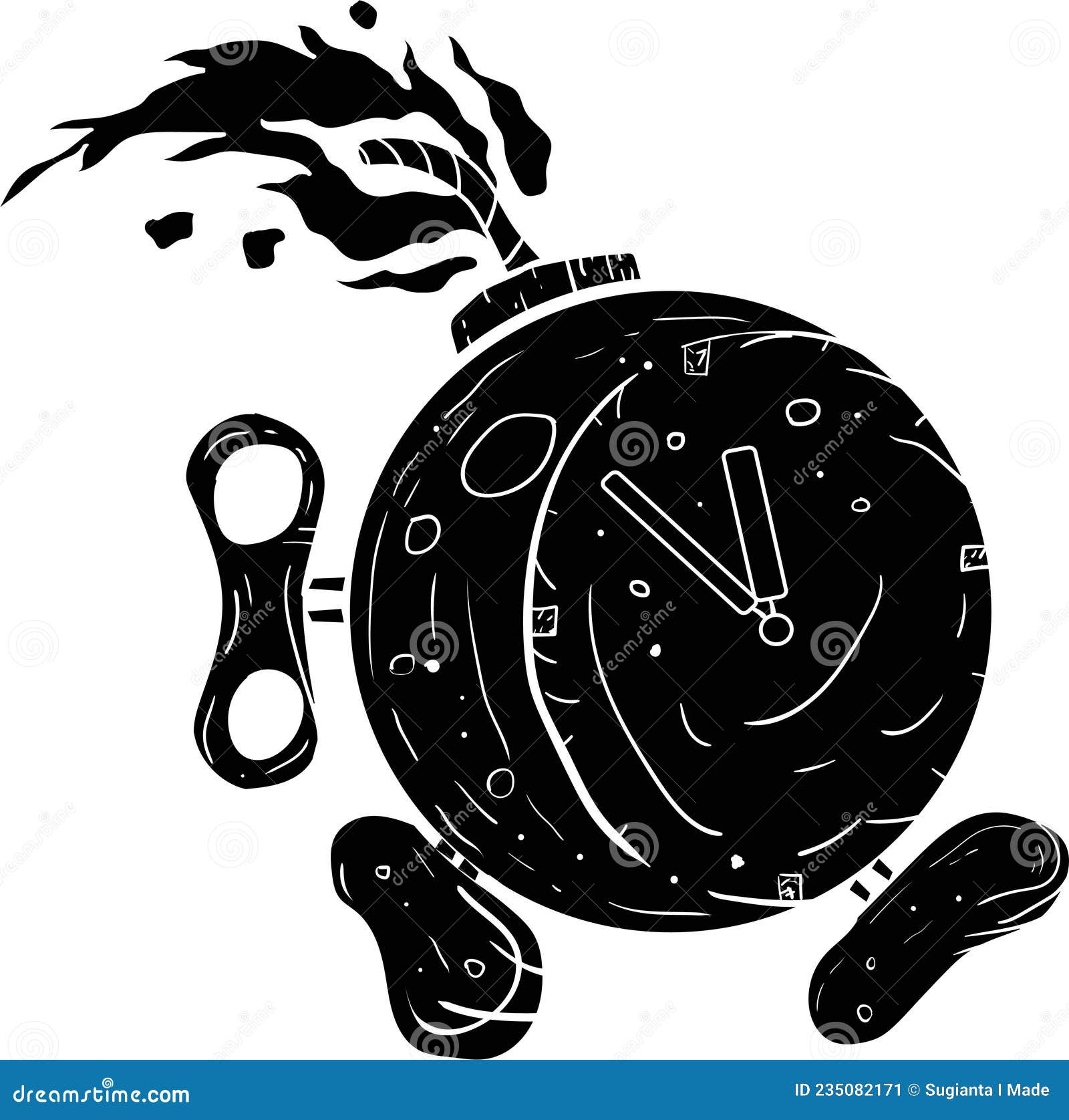 Solid time bomb vector stock vector. Illustration of time - 235082171