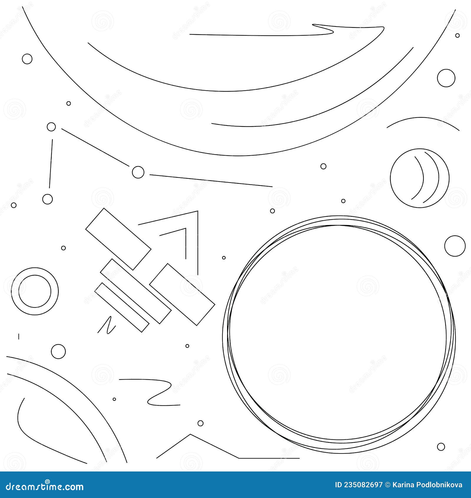 Cosmic Drawing: Stylized Solar System, Orbits, Planets, Space Structure ...