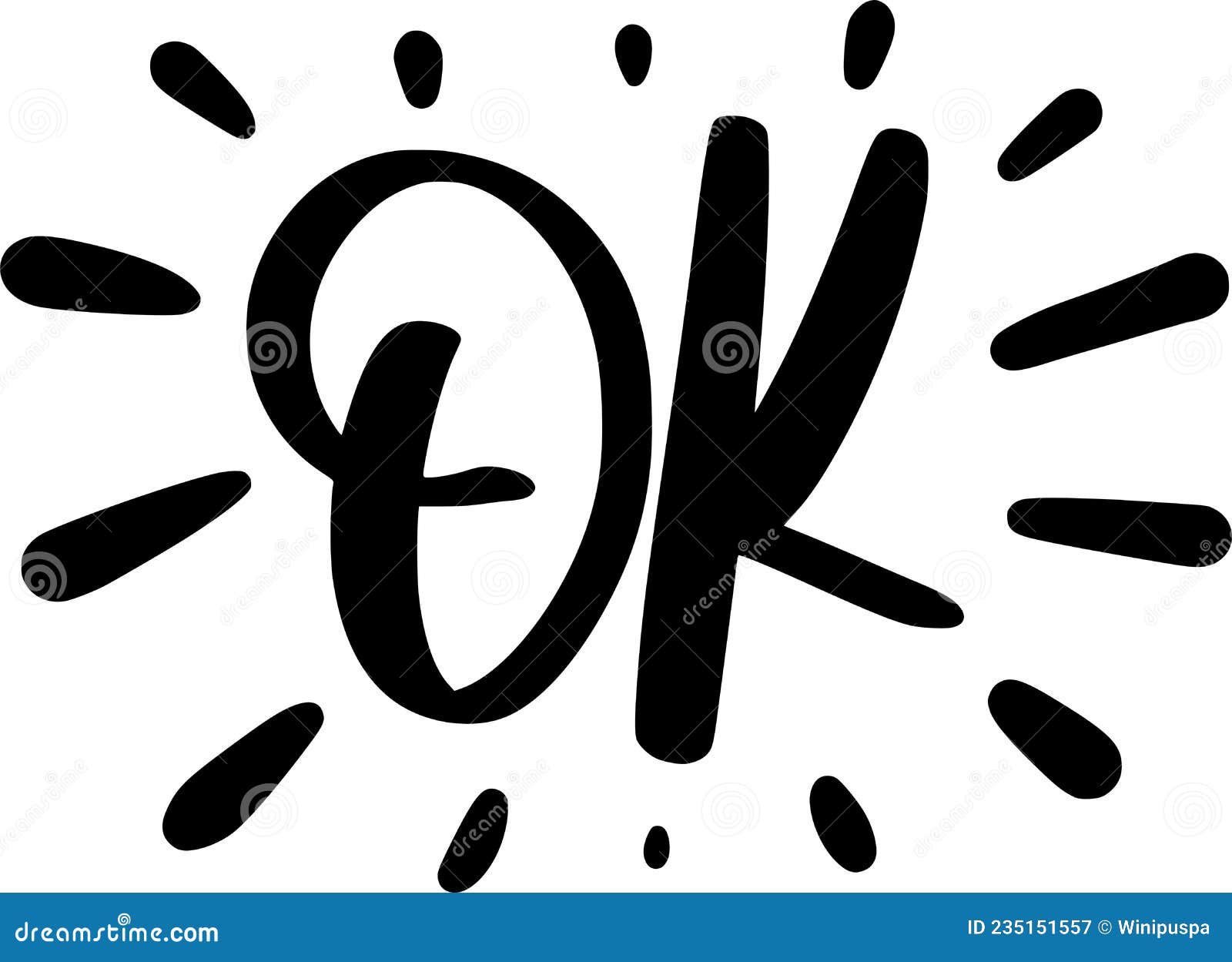 Ok Comic Book Sound Effects Onomatopoeia Stock Image - Illustration of ...
