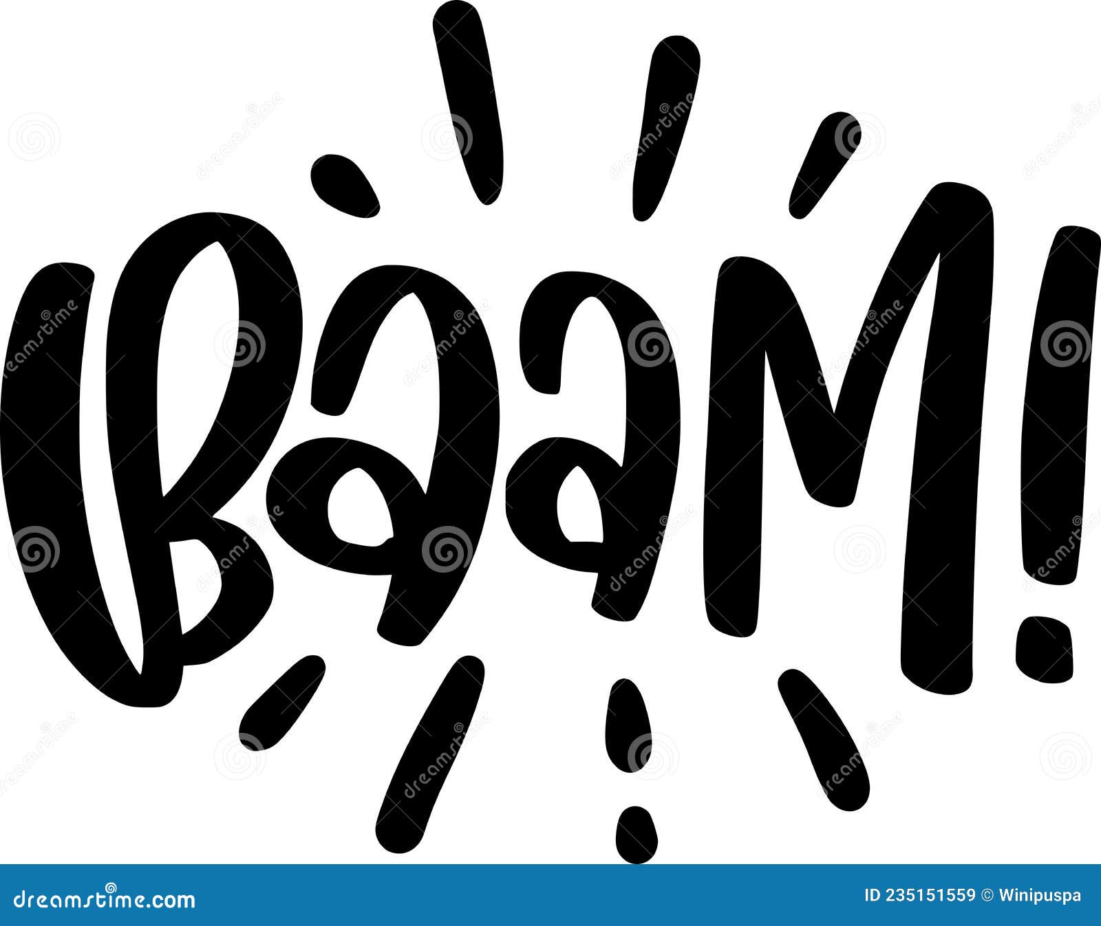 Baam Comic Book Sound Effects Onomatopoeia Stock Image - Illustration ...