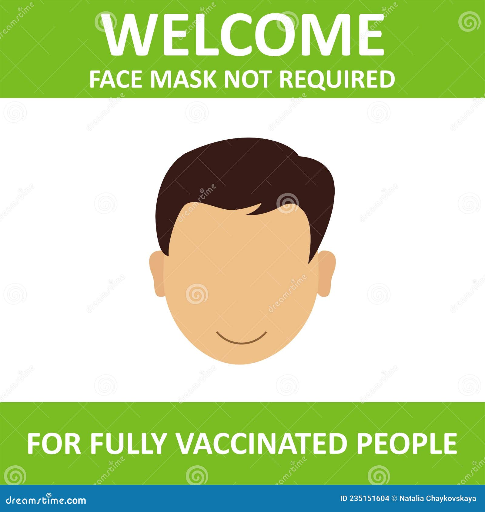 Face Mask Not Required for Fully Covid-19 Vaccinated People Banner ...
