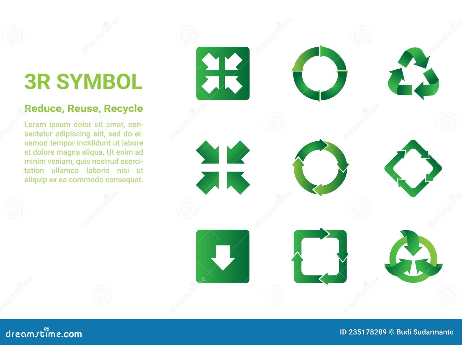 3R Symbol. Reduce, Reuse, Recycle. Environmental Symbol Stock Vector ...