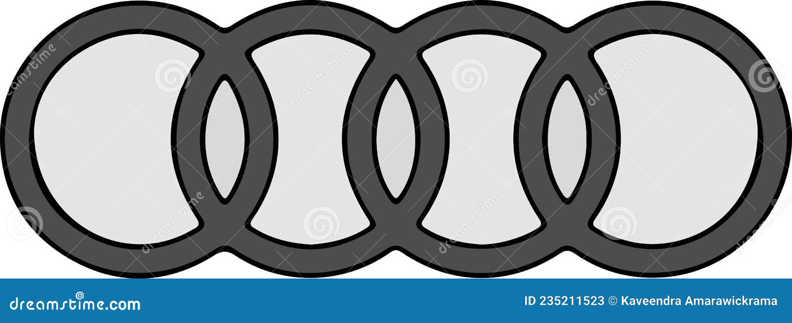 Vector Audi Logo Design on White Editorial Stock Photo - Illustration ...