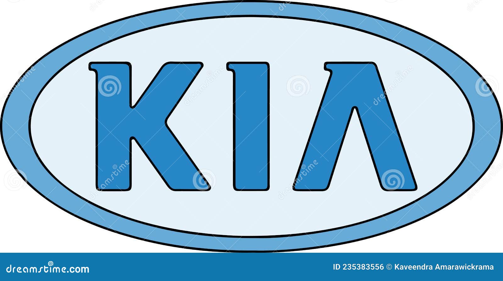 Vector Kia Motors Logo Design on White Editorial Photo - Illustration ...