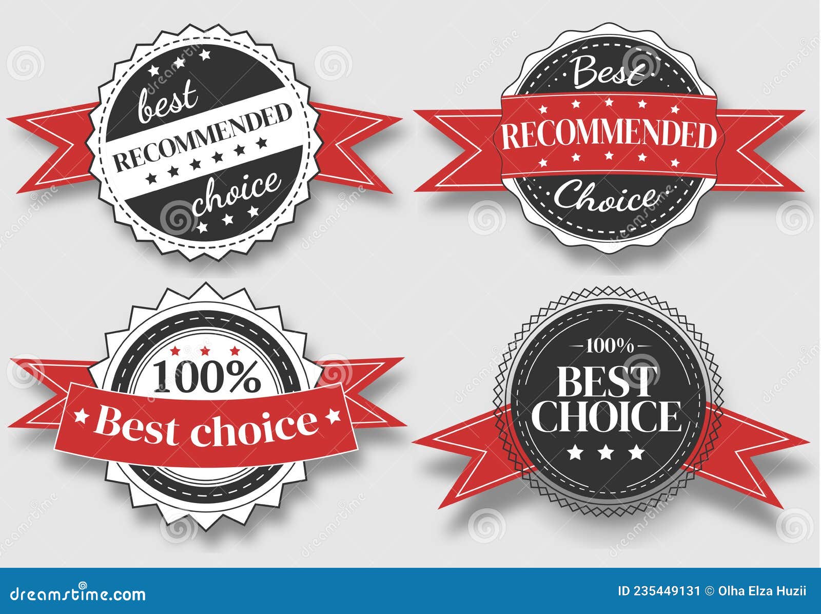 Red stickers. stock vector. Illustration of label, symbol - 235449131