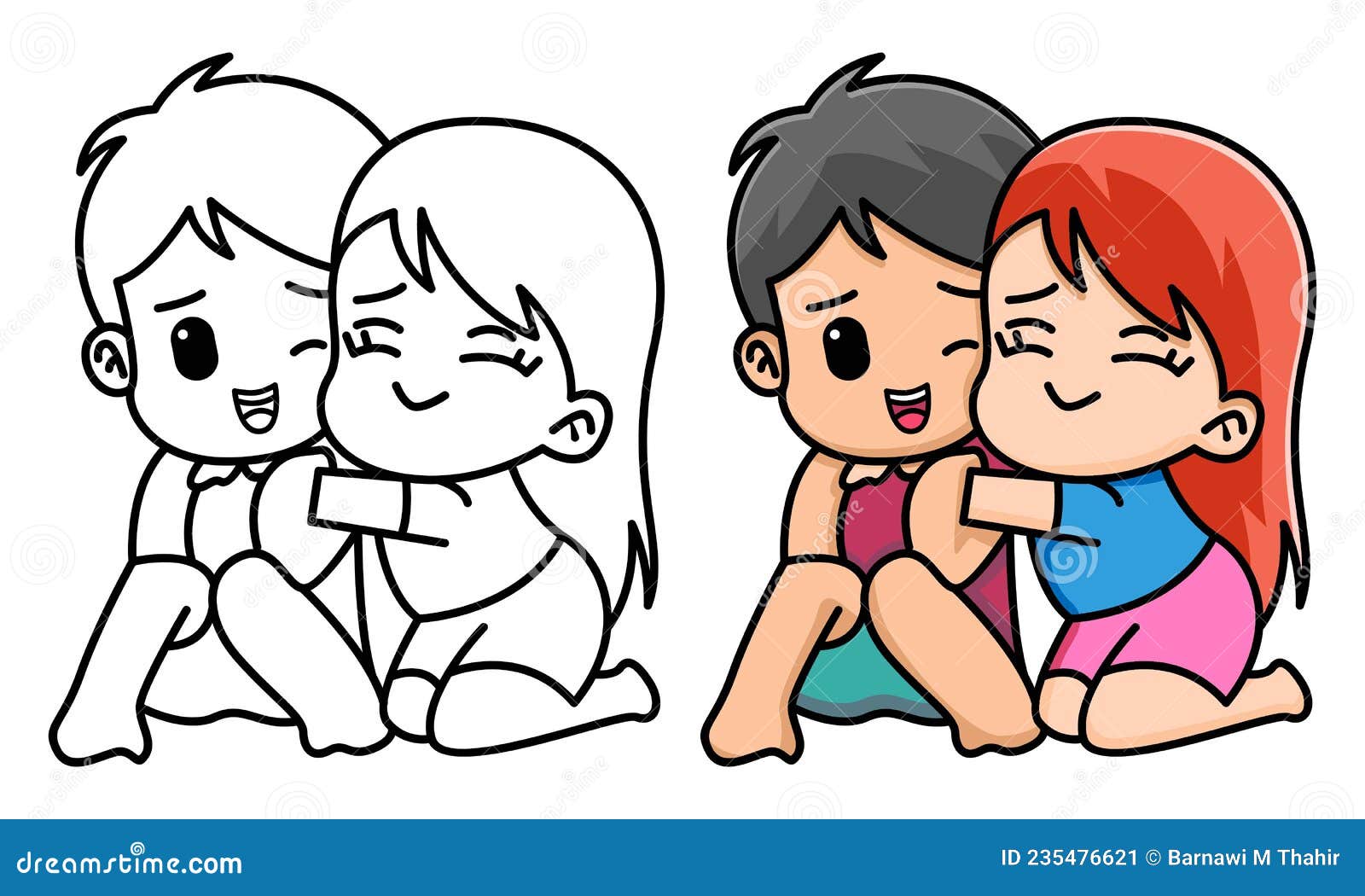 Boyfriend And Girlfriend Coloring Pages