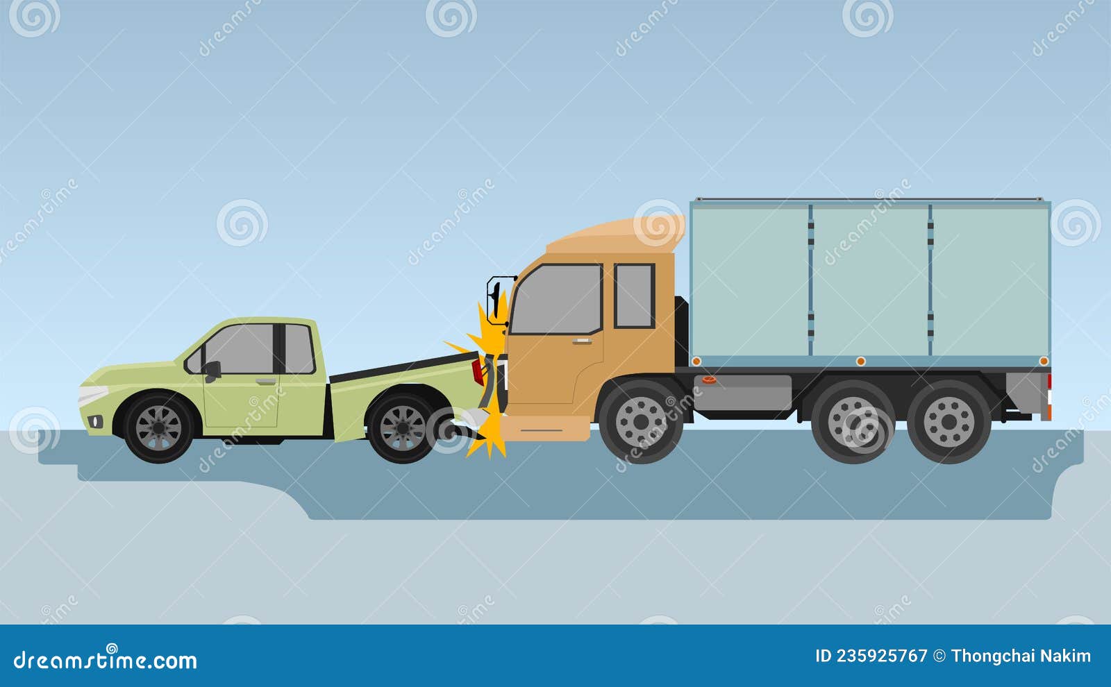 Car Crash Rear-end Collisions Vector Illustration | CartoonDealer.com ...