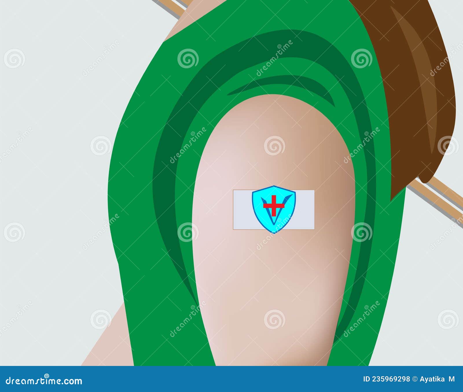 Injection Site Rotation Example: The Abdomen Vector Illustration ...