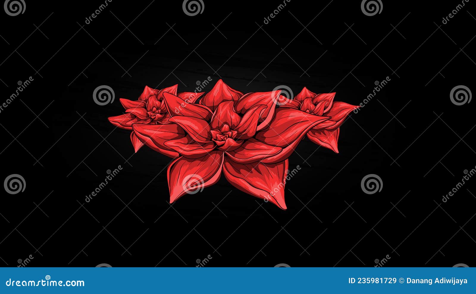 Red Flower Background Wallpaper Roses Flat Color Minimal Stock Vector ...