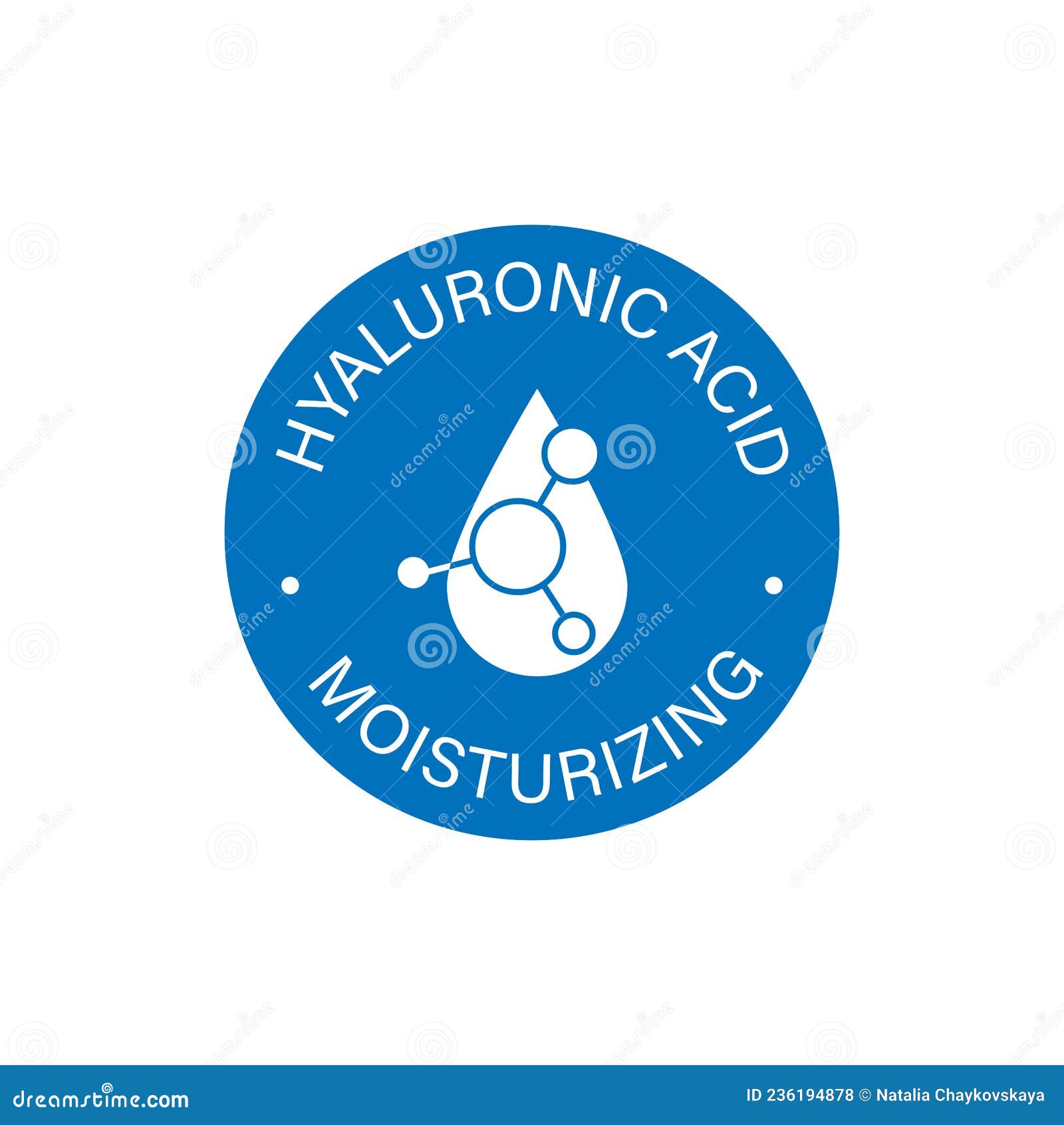 Hyaluronic Acid Icon. Symbol Moisturizing for Cosmetics. Stock ...