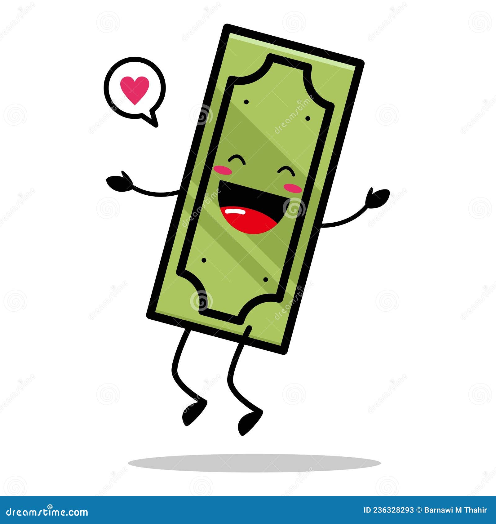 Cute Money Mascot Vector Design Stock Vector - Illustration of currency ...