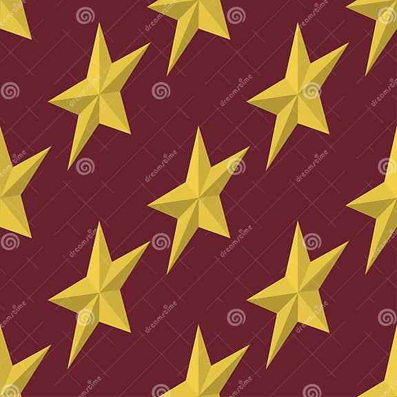 Seamless Pattern with Isometric Stars Stock Vector - Illustration of ...