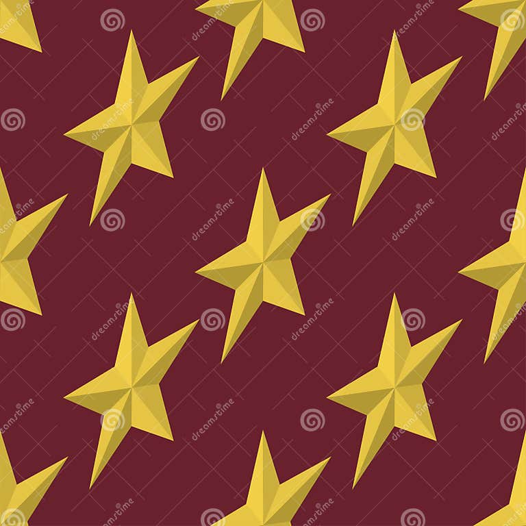 Seamless Pattern with Isometric Stars Stock Vector - Illustration of ...