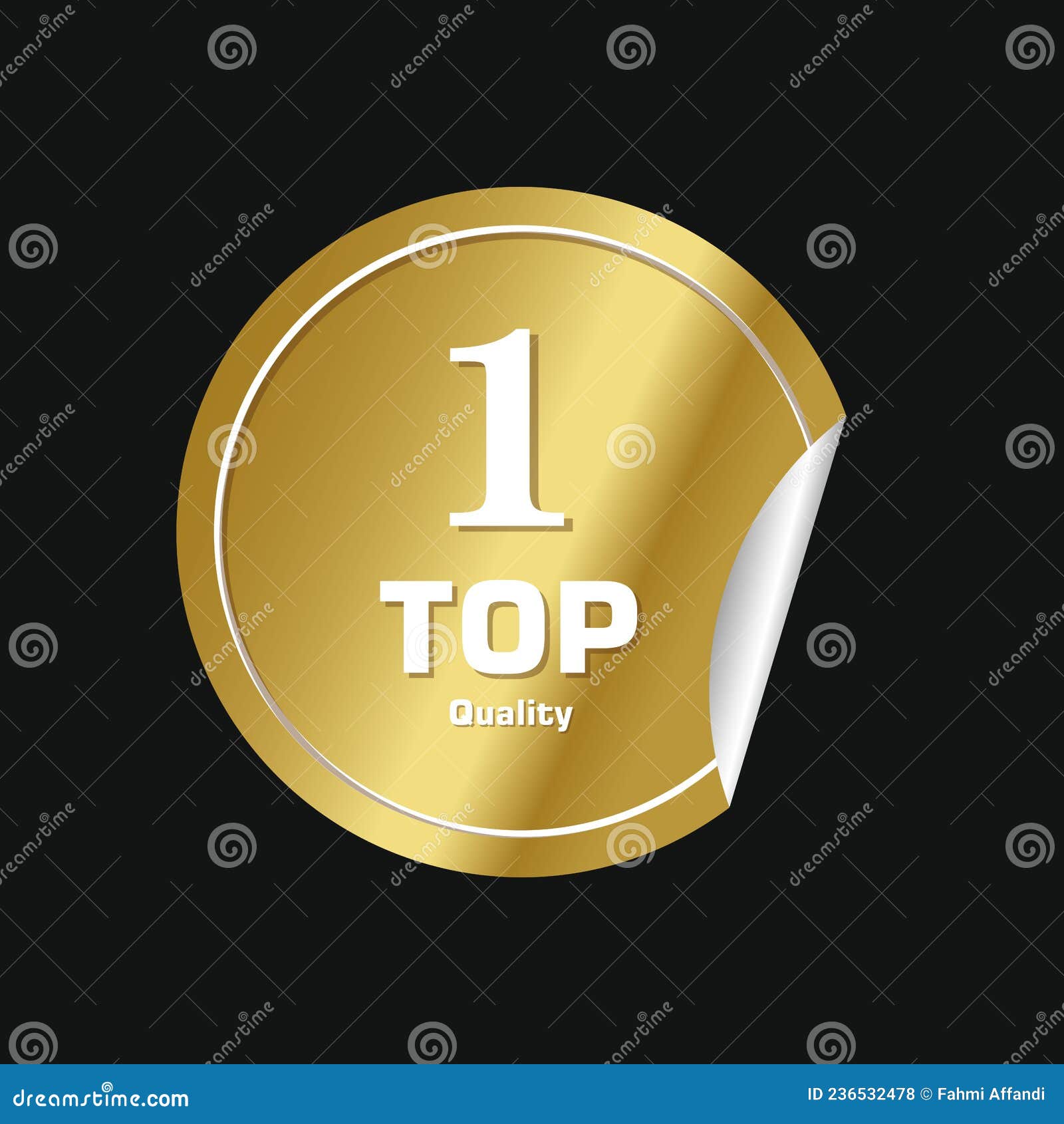 Round Gold Metal Sticker with Folded Edges, Gold Color Round Sticker ...