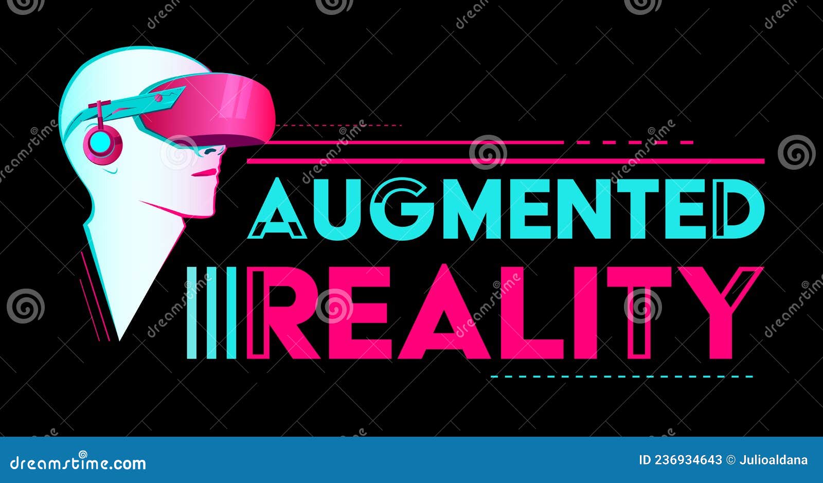 Augmented Reality Design Emblem Vector Illustration. Stock Vector ...