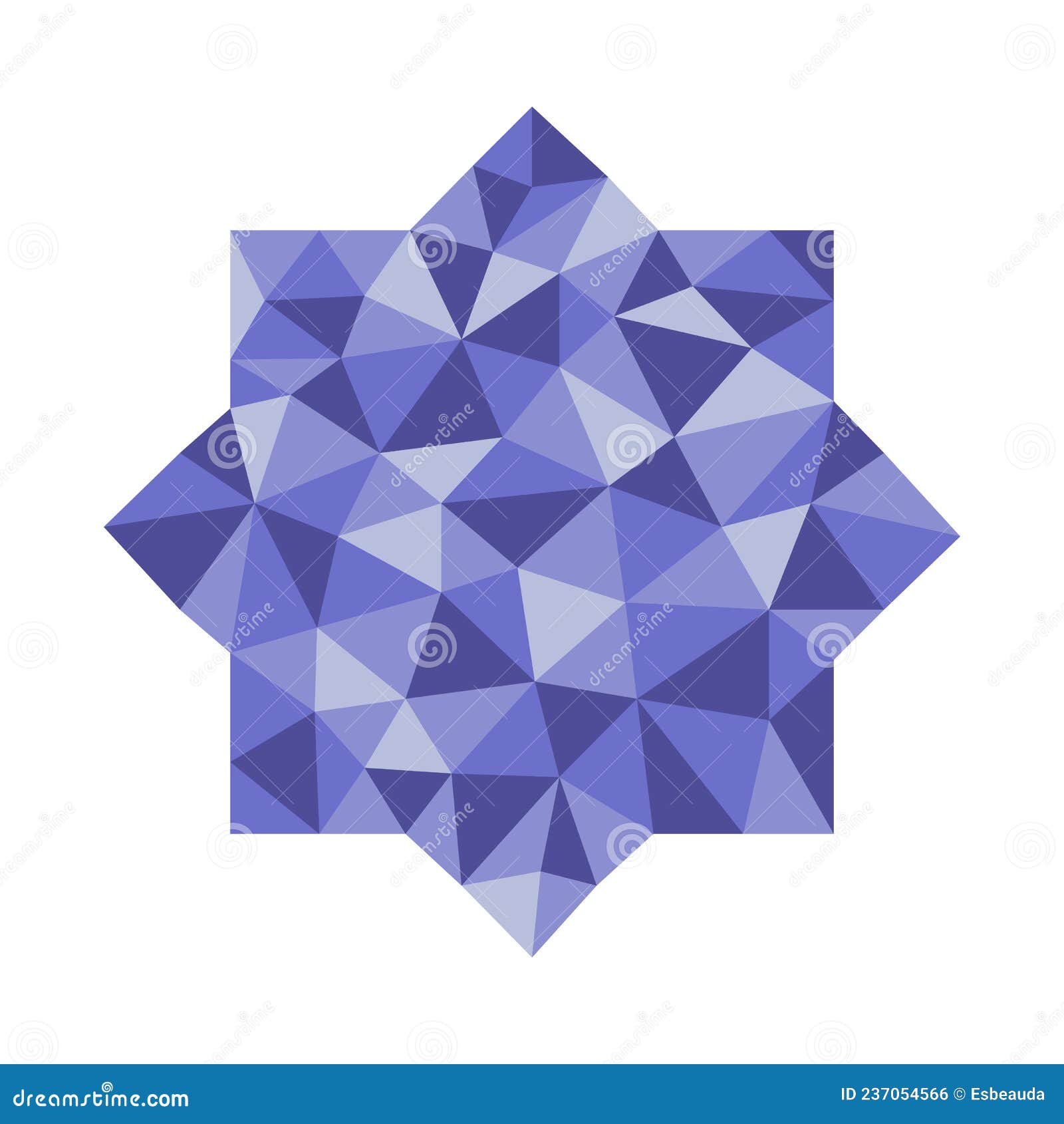 Polygonal Geometric Crystal Octagon Symbol Stock Vector - Illustration ...