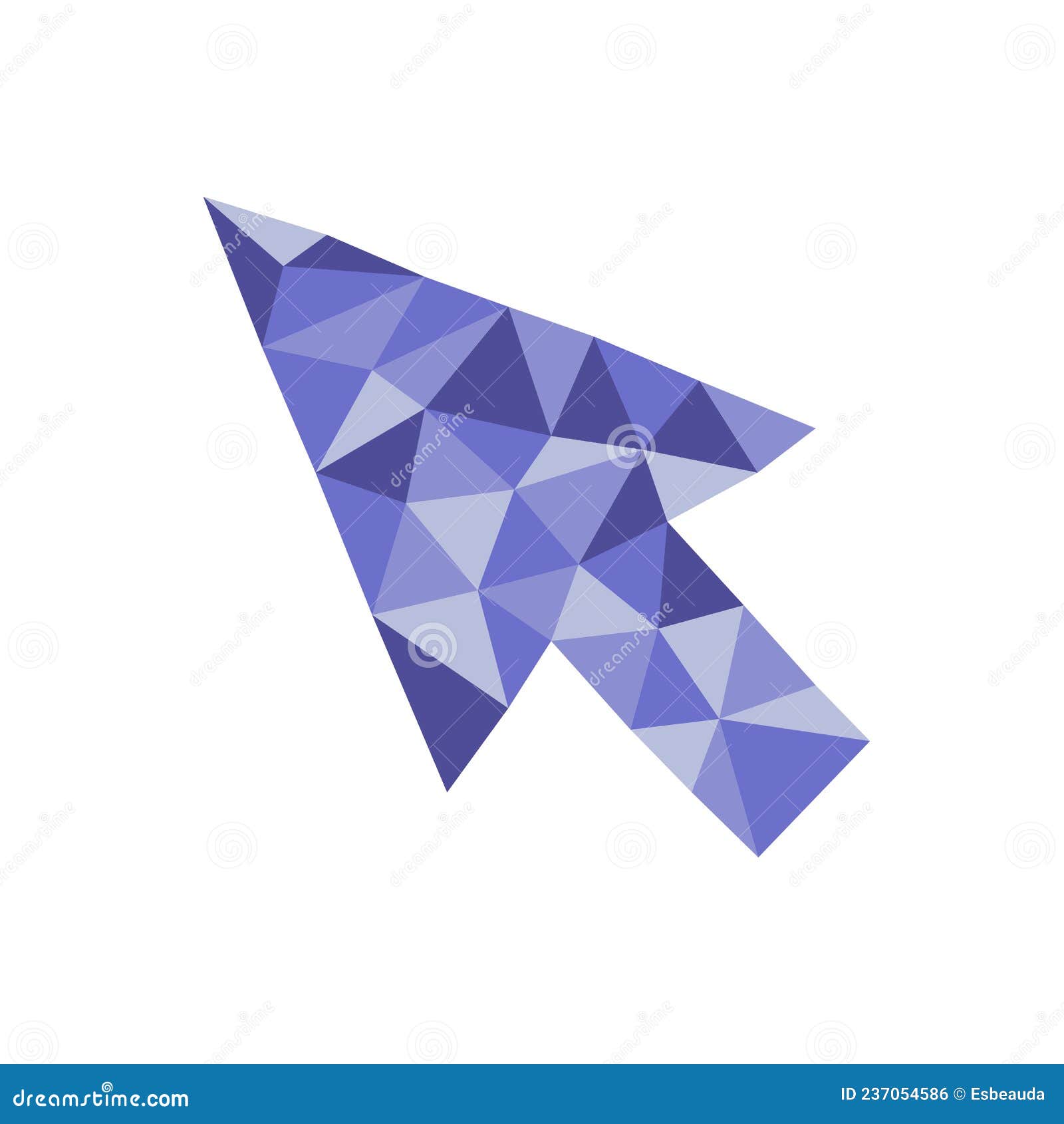 Polygonal Geometric Crystal Cursor Symbol Stock Vector - Illustration ...