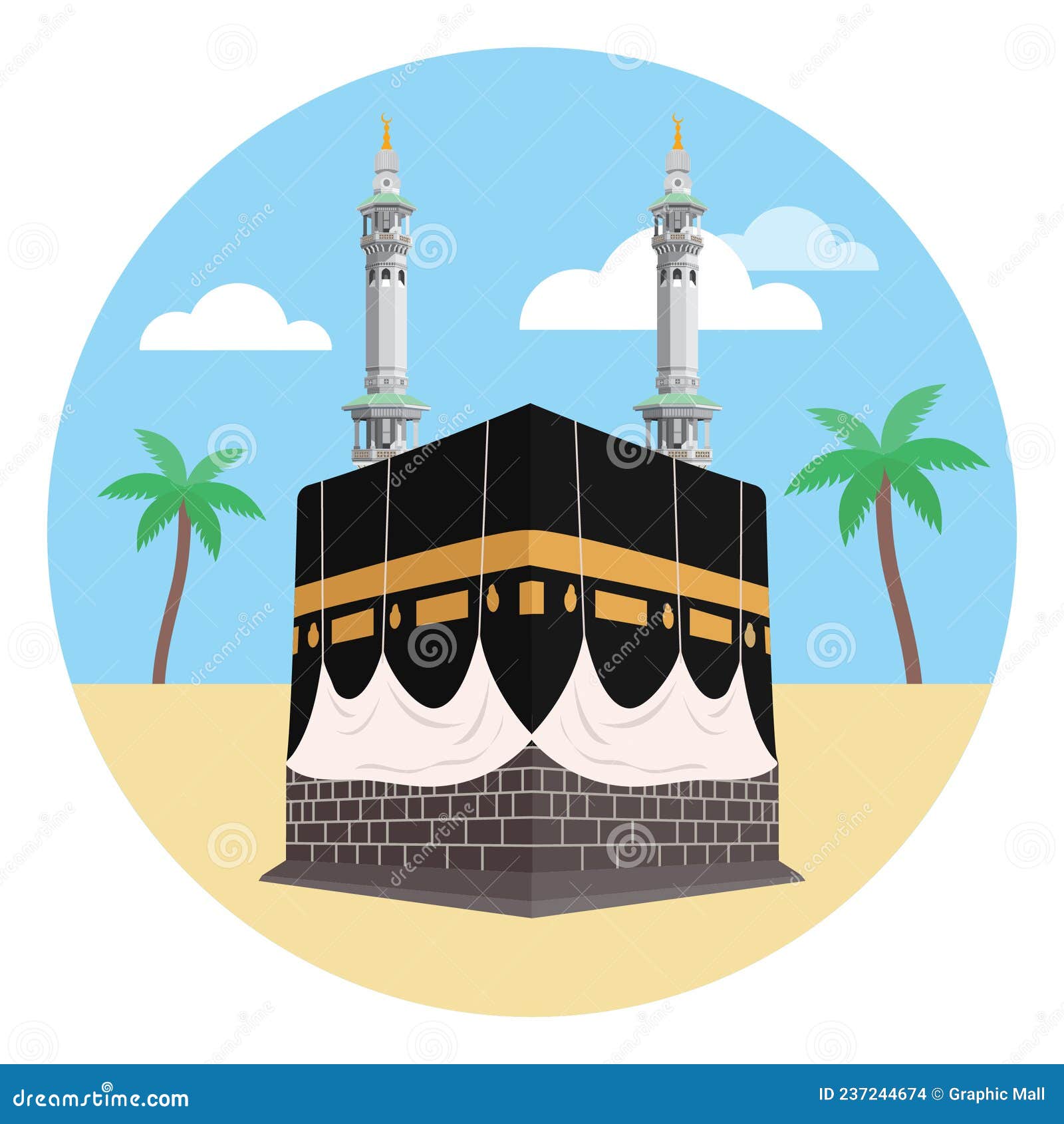 Kabah Vector Art Collection Of Digital Illustrations Of The Kabah ...