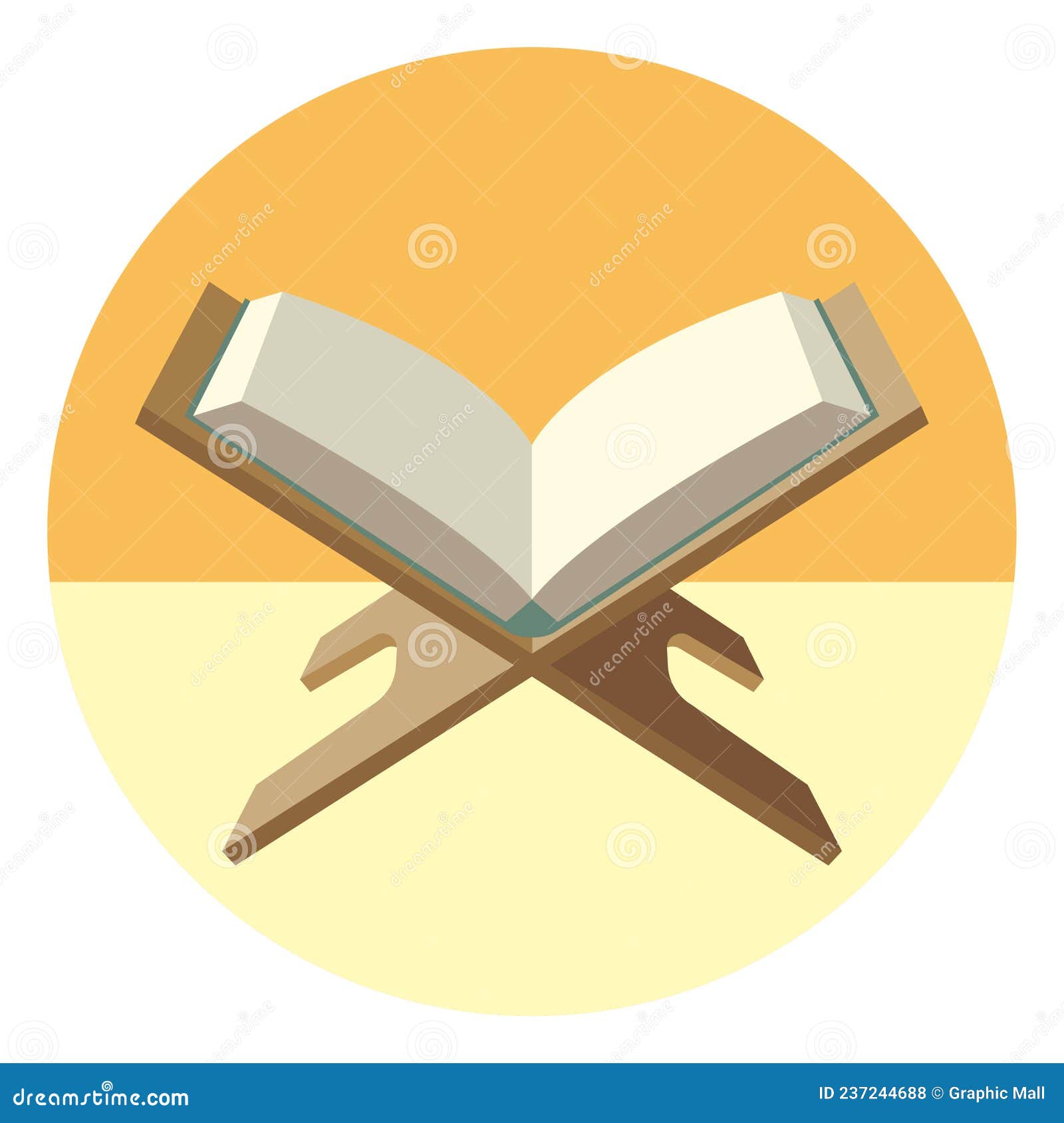 Two Color Quran Rehal Vector Icon From Religion-2 Concept. Isolated ...