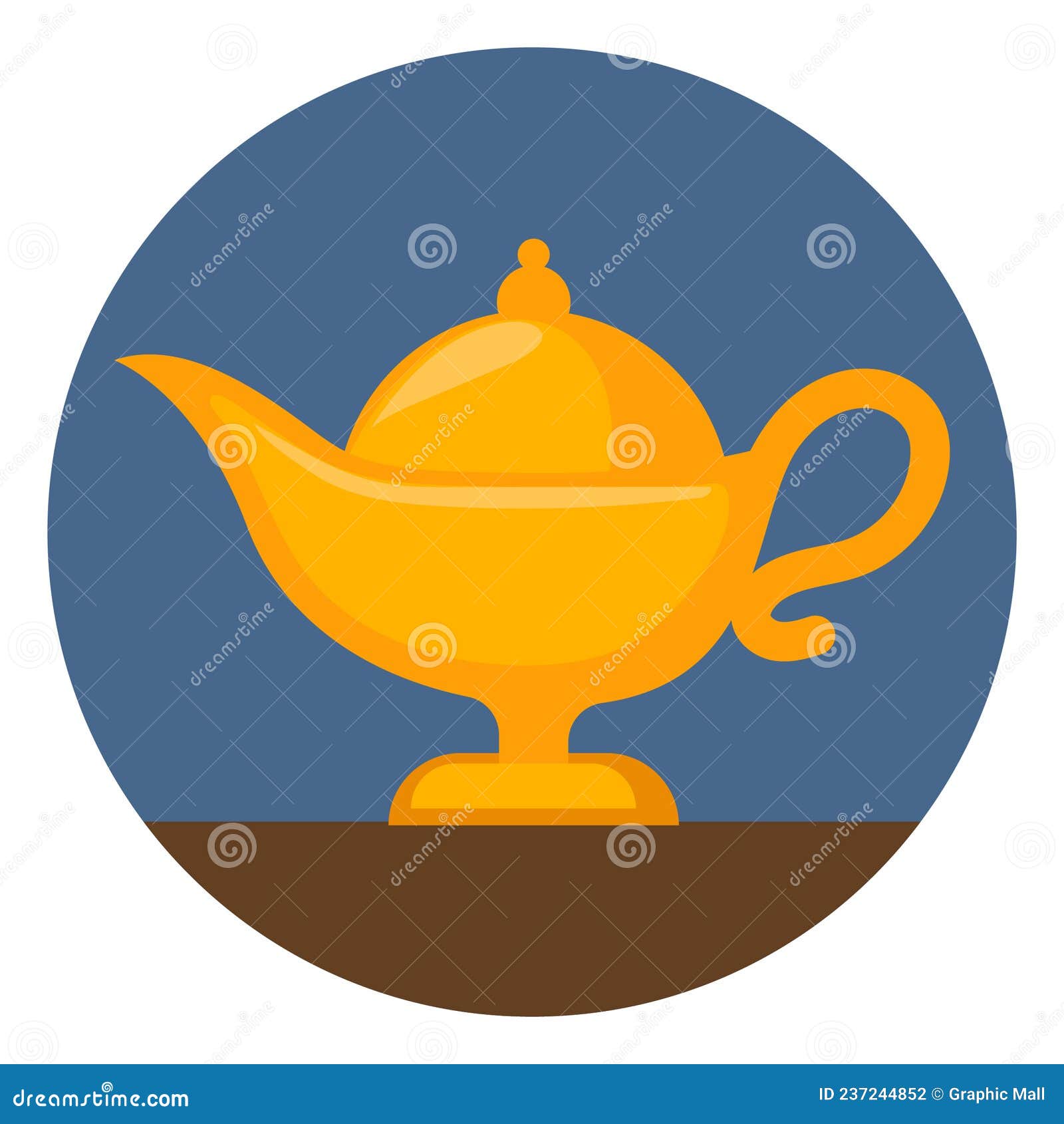 Flat Color Icon for Aladin. Stock Vector - Illustration of ramadan ...