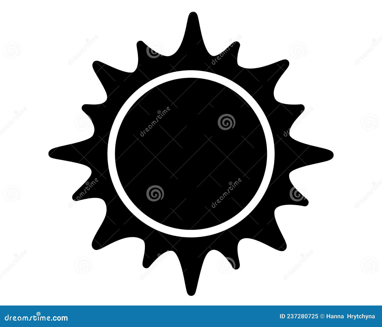 Sun, a Symbol of a Solar Eclipse - a Picture for a Logo or Pictogram ...