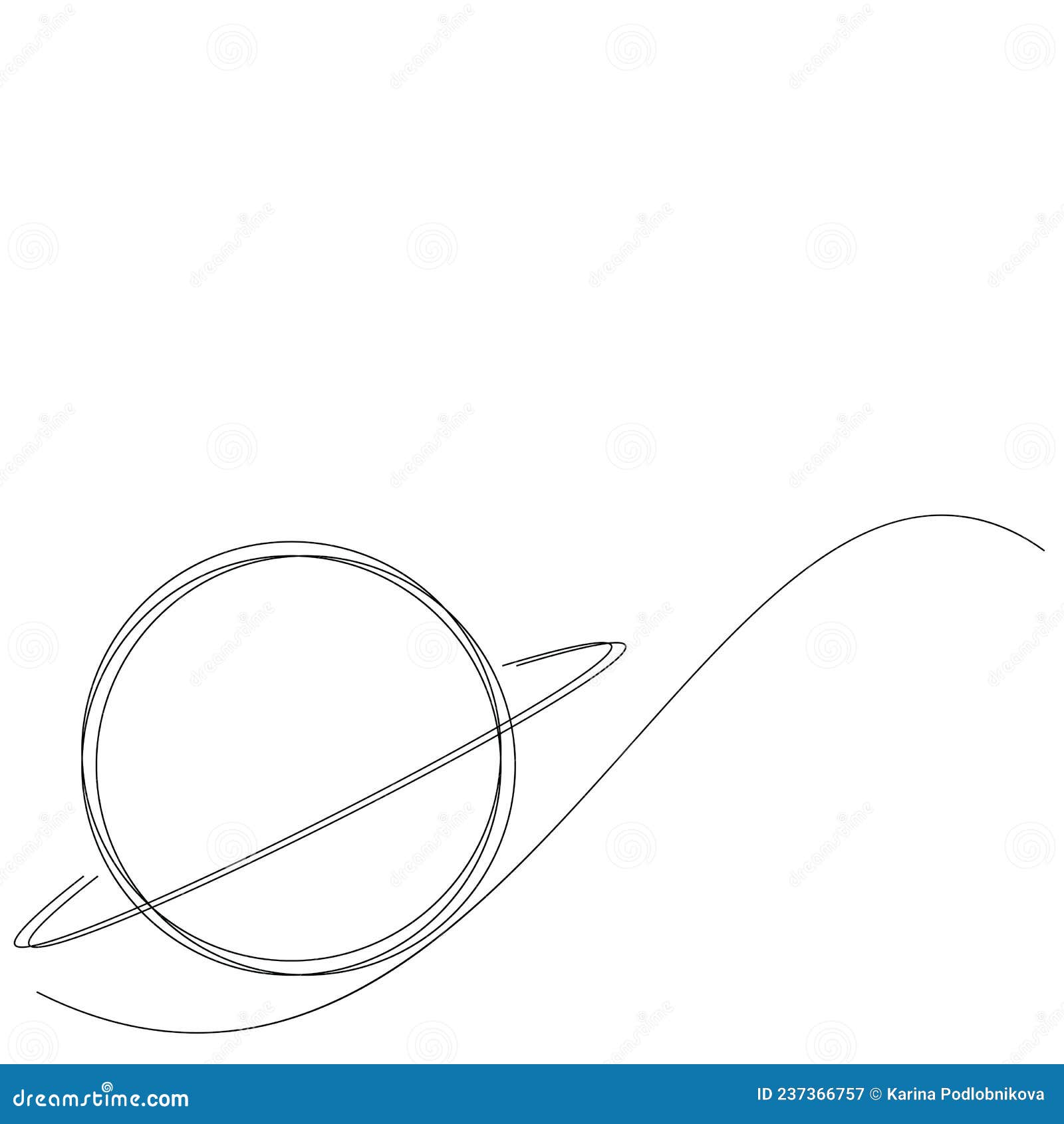 Jupiter Planet Line Drawing, Vector Illustration Stock Vector ...