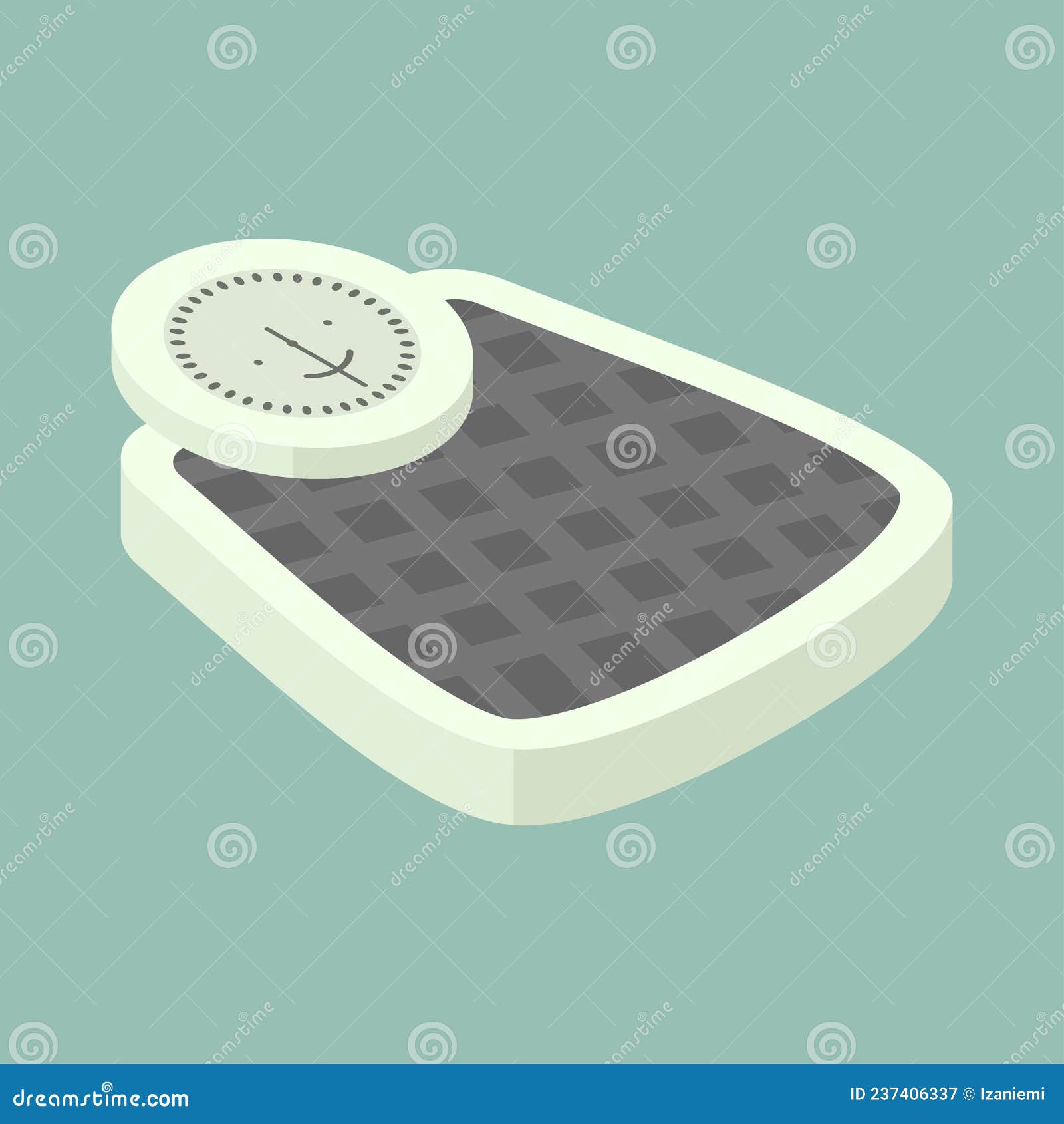 Vintage Bathroom Scale - Isometric Vector Illustration Stock Vector ...