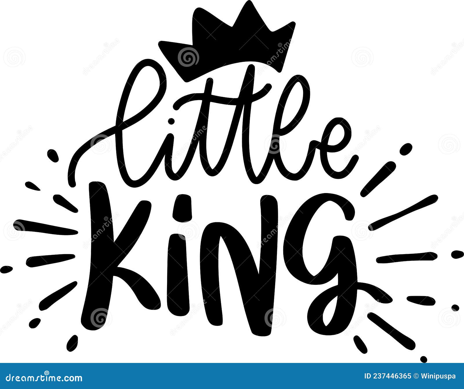 Little King Quotes, Baby Lettering Quotes Stock Vector - Illustration ...