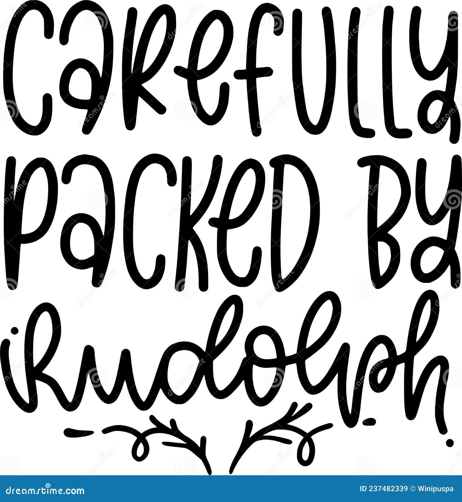 Carefully Packed by Rudolph Quotes, Christmas-Packaging-Stickers ...