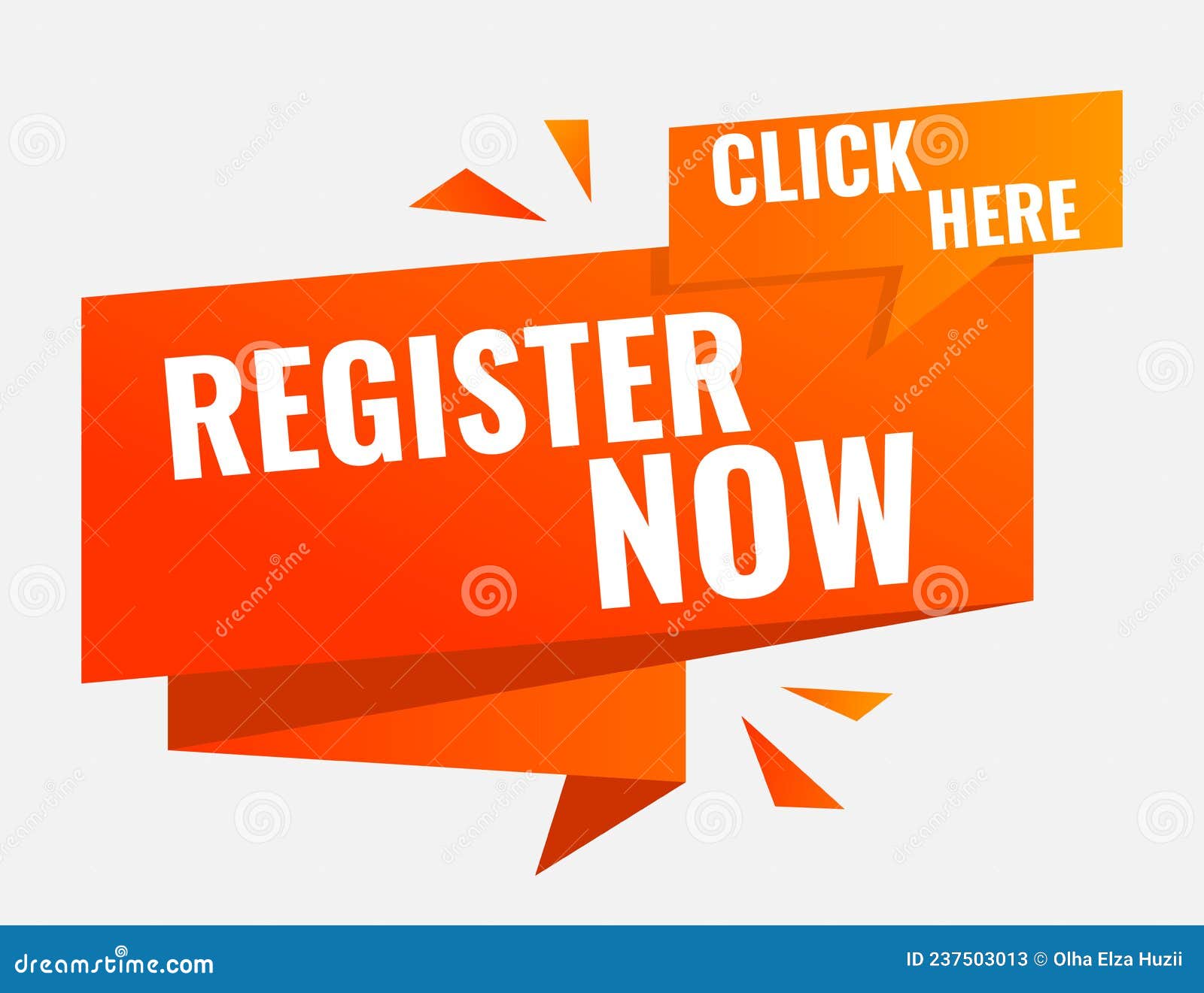 Badges Vector Templates. Register Now. Click Here Stock Vector ...