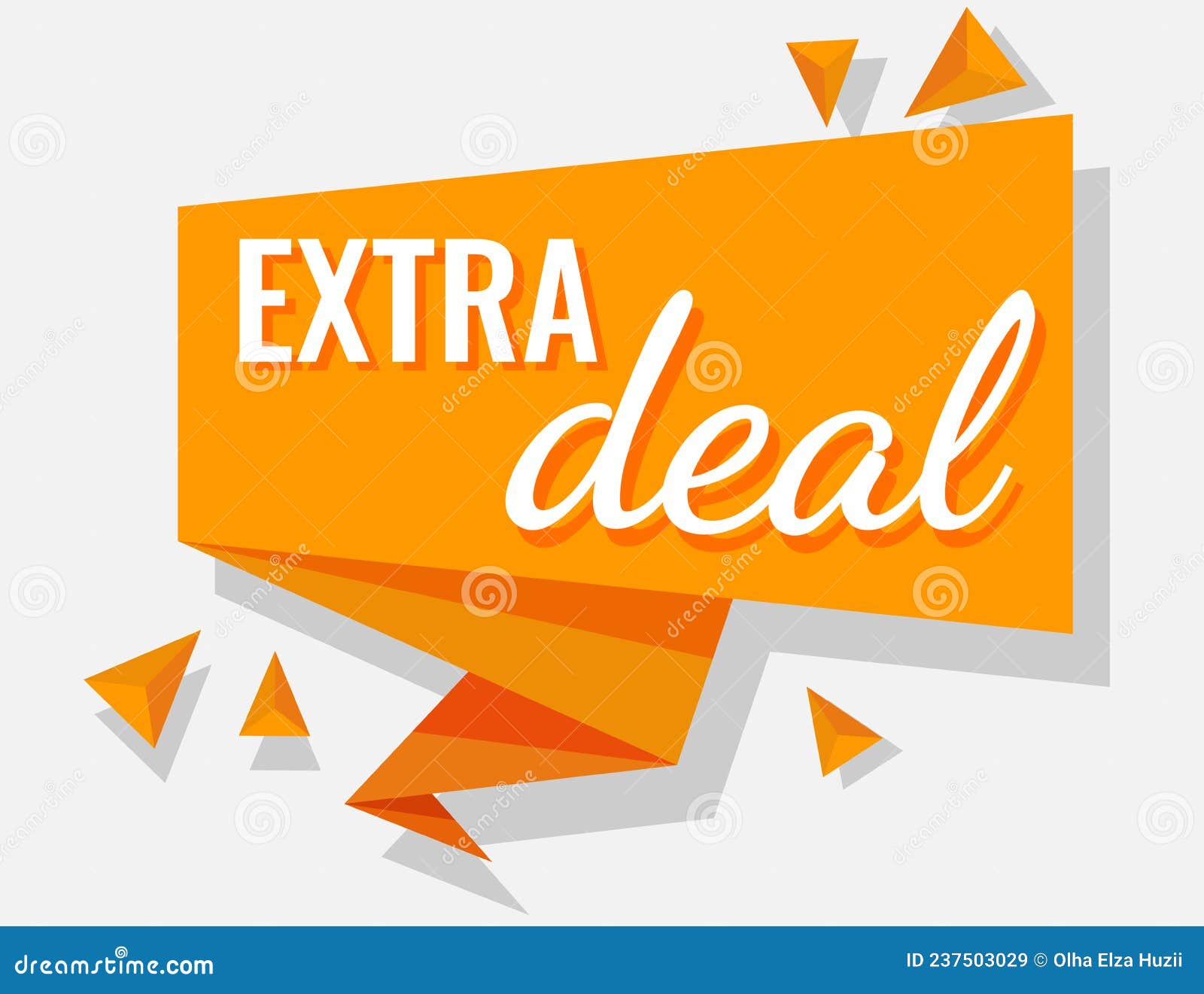 Extra deal ribbon. Banner stock vector. Illustration of flier - 237503029