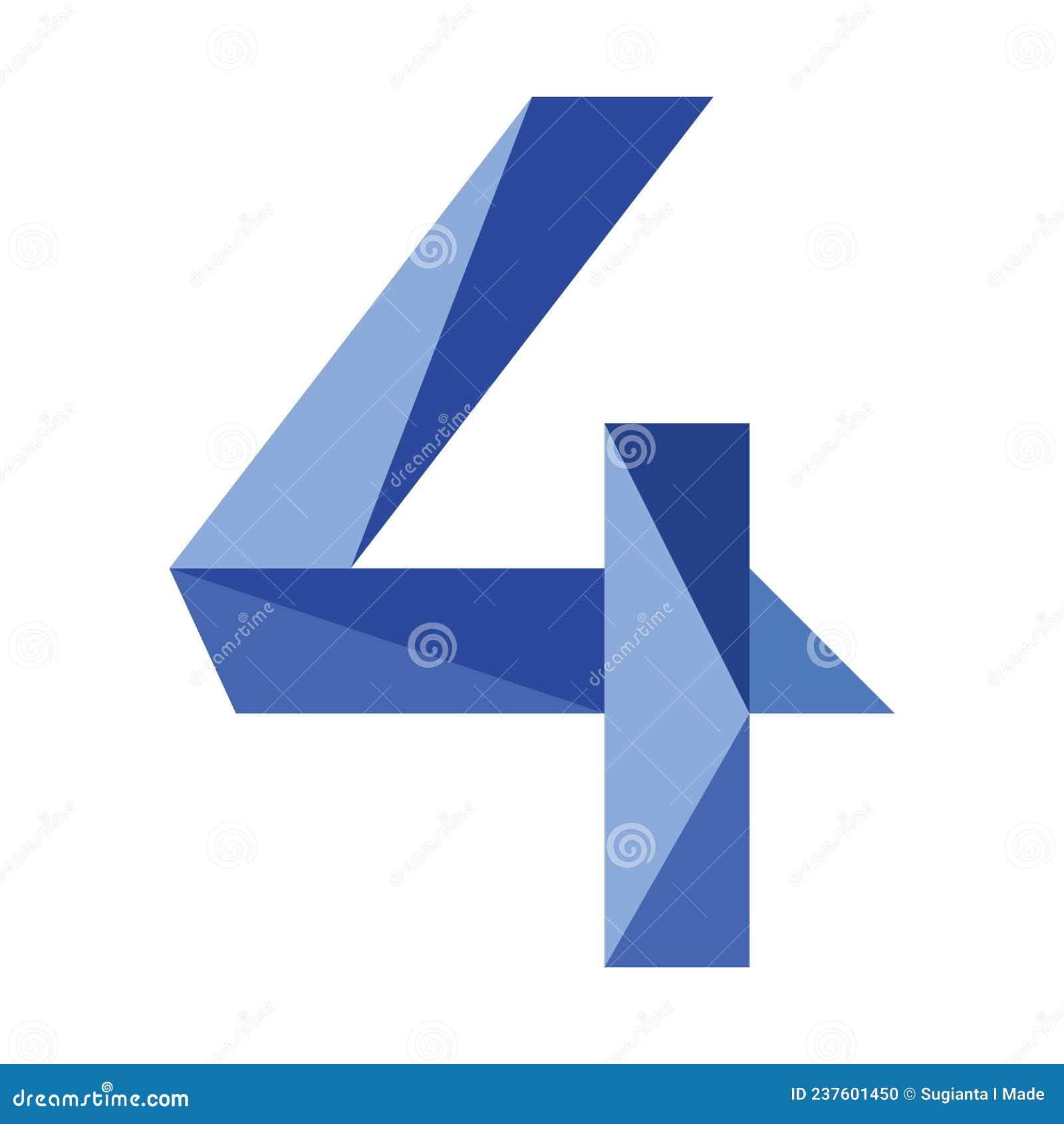 Number 4 logo vector stock vector. Illustration of design - 237601450