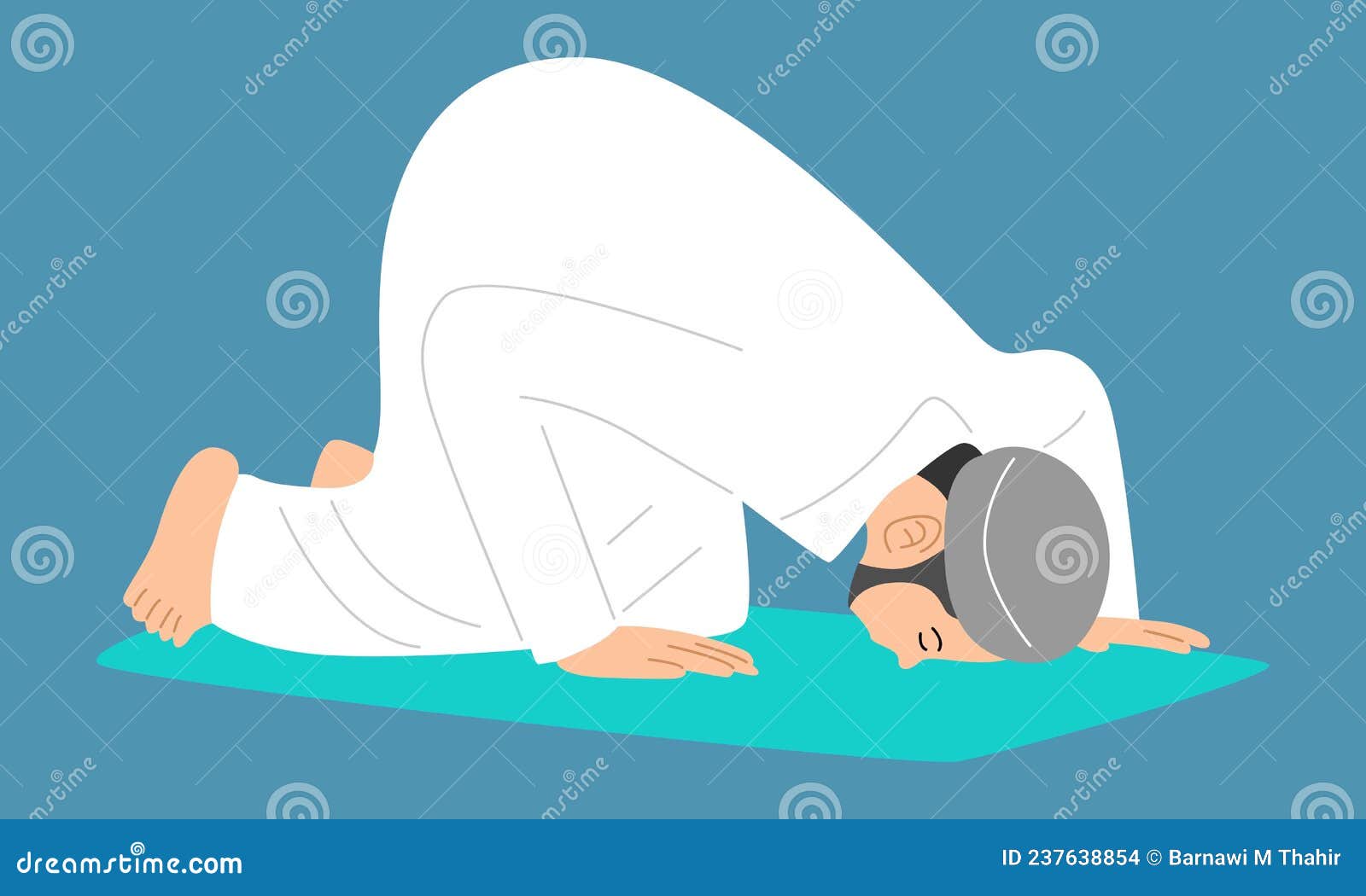 Muslim Doing Salah, Salat, Shalat, Sholaat Stock Vector - Illustration ...